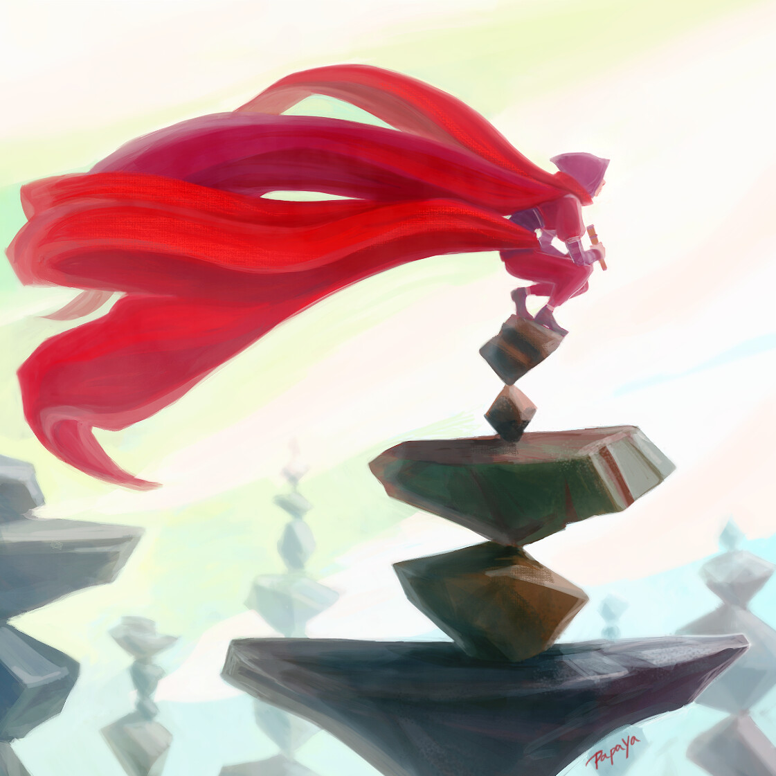 ArtStation - Red riding hood looking for the big bad wolf