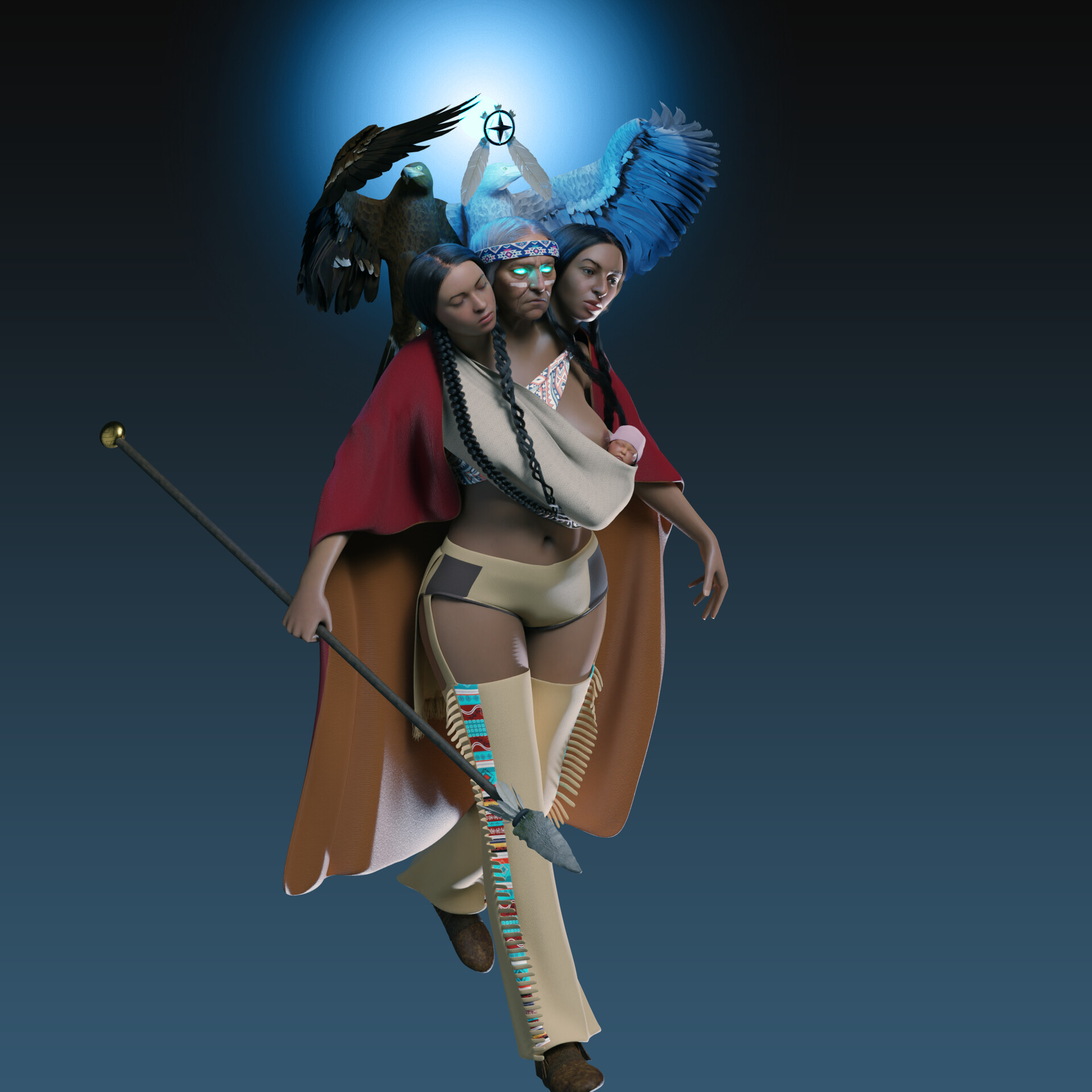 ArtStation - changing woman goddess from the wuraverse