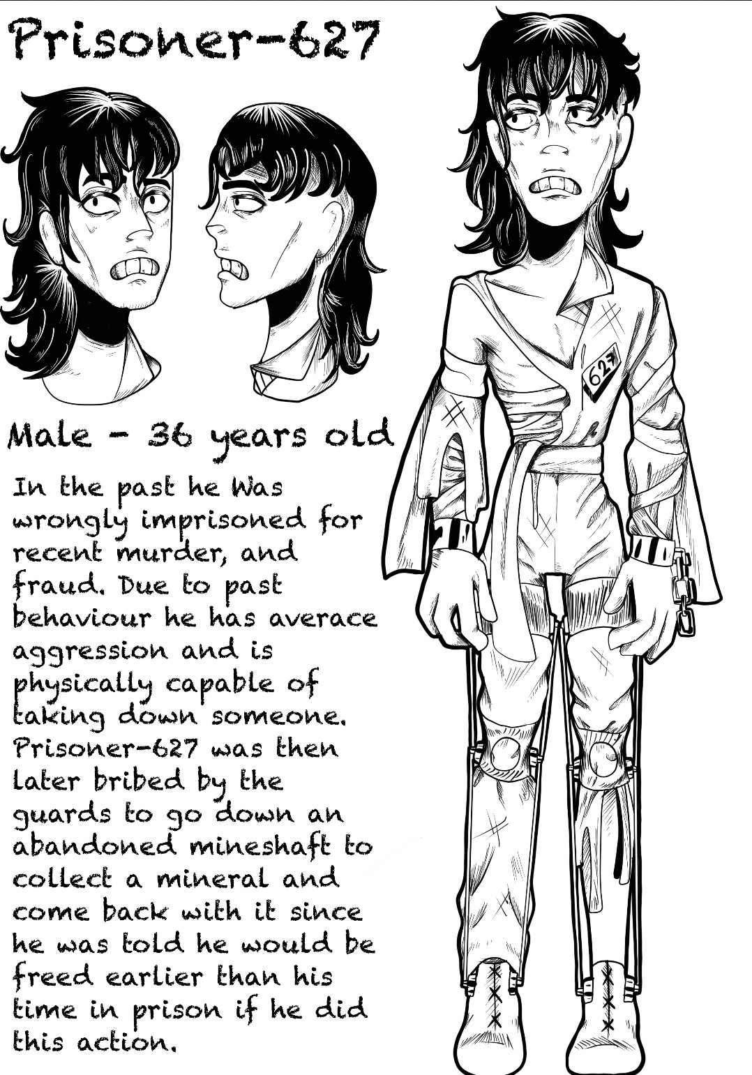 ArtStation - Re-design prisoner character