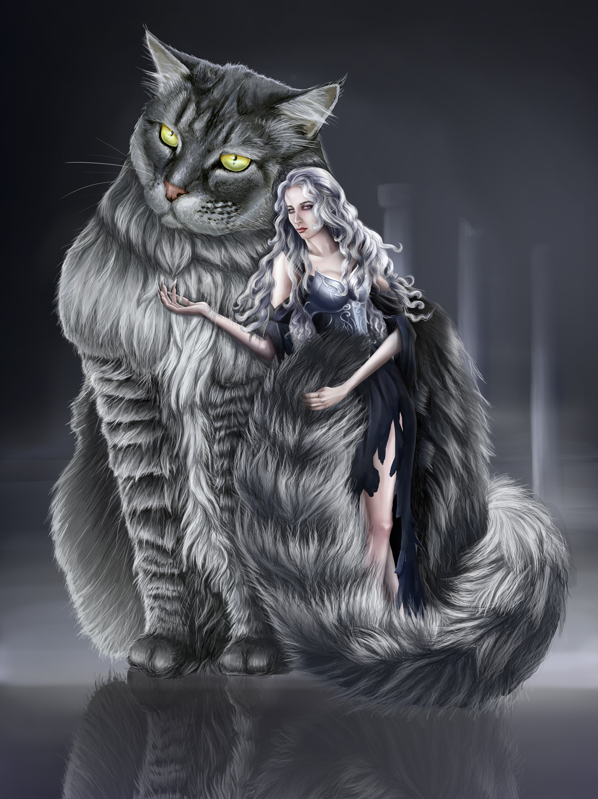 ArtStation - Demonic cat