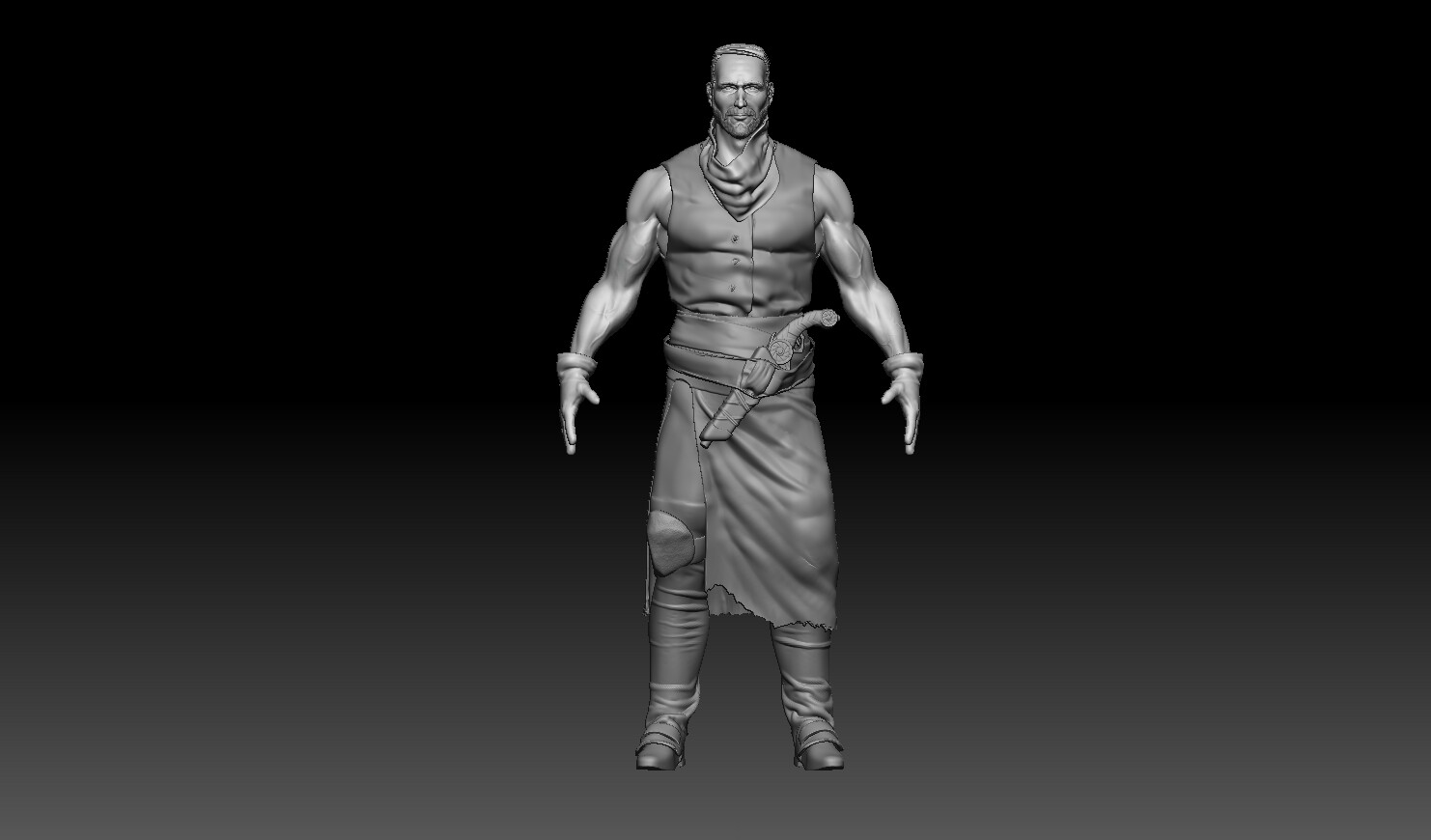 ArtStation - 3D Mercenary Model in progress