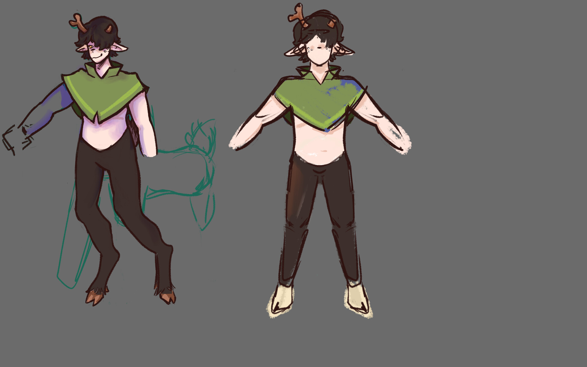 ArtStation - Zephyr [oc] unfinished character sheet