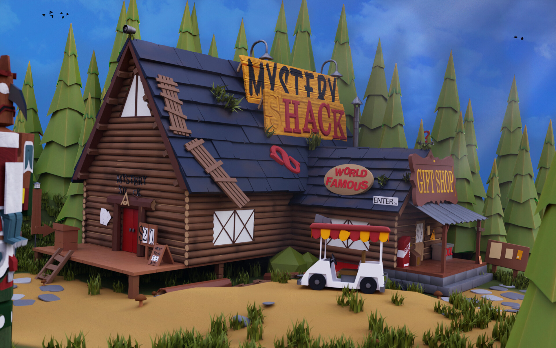ArtStation - Gravity falls house