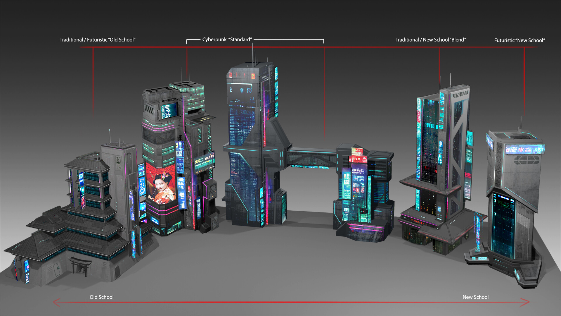 ArtStation - Supremacy "Zaibatsu" Building Aesthetics Exploration