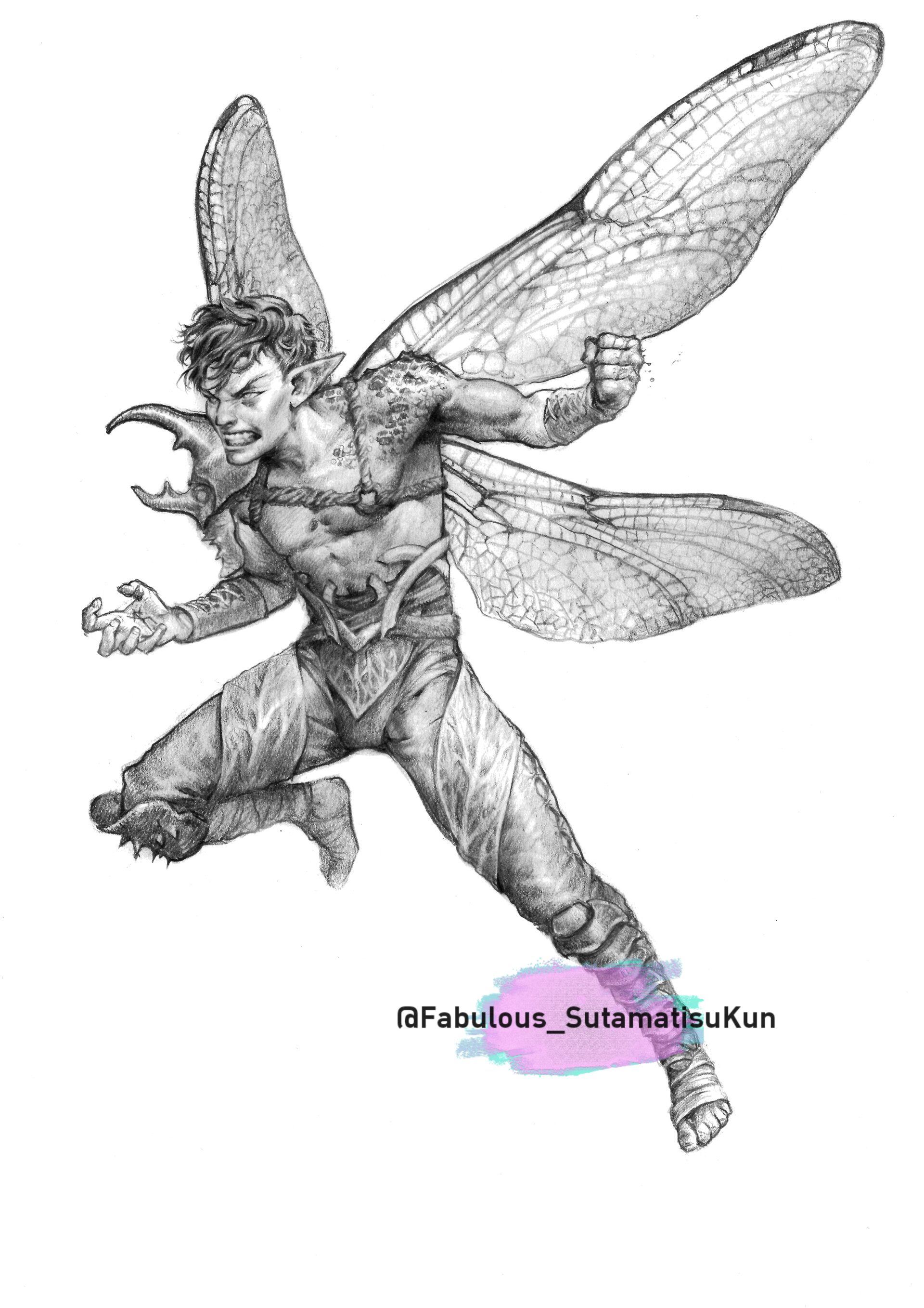 ArtStation - A Fairy Barbarian, rune knight