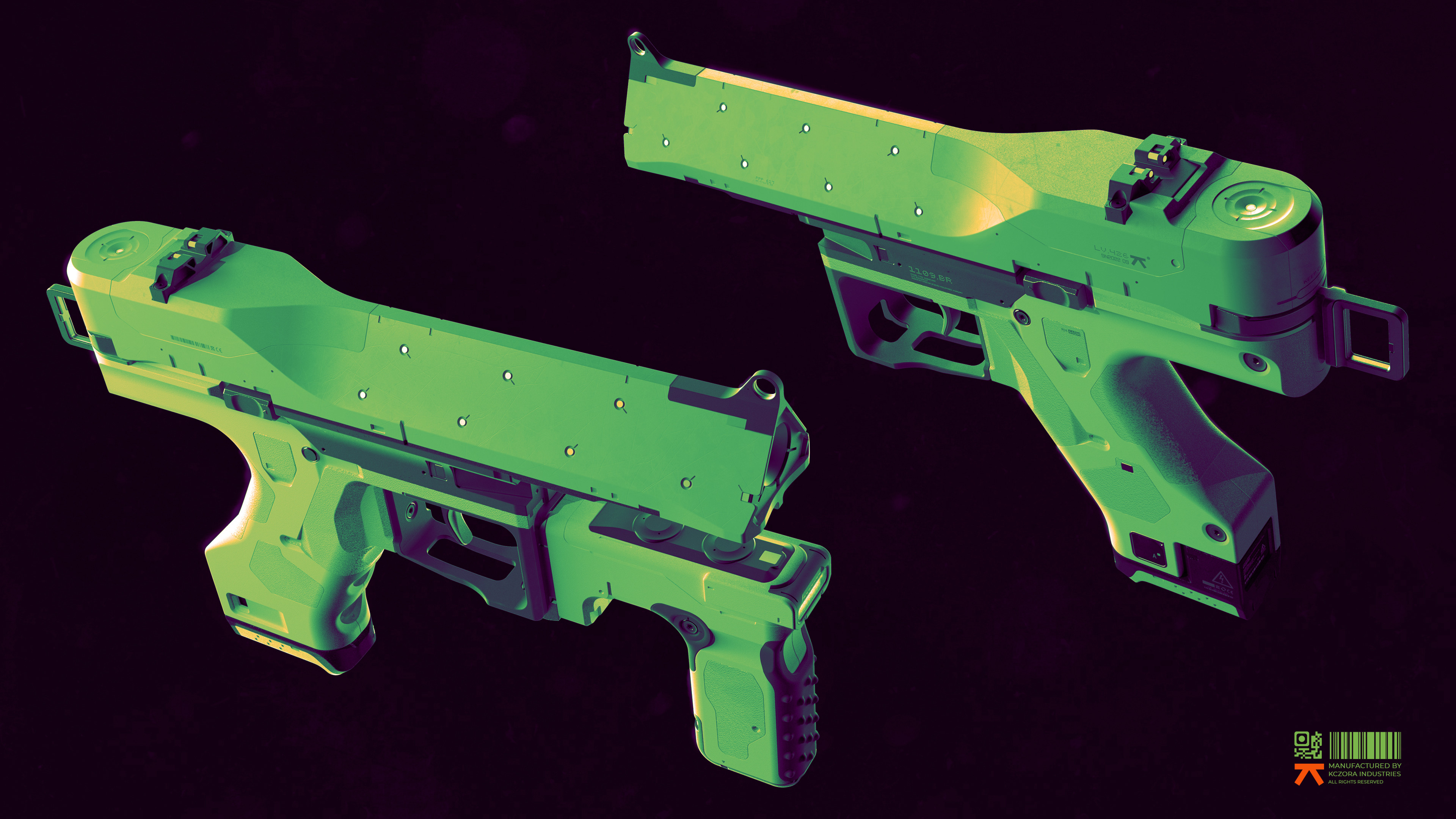 "Electromagnetic pistol" by Zsolt Kuczora : r/ImaginaryTechnology