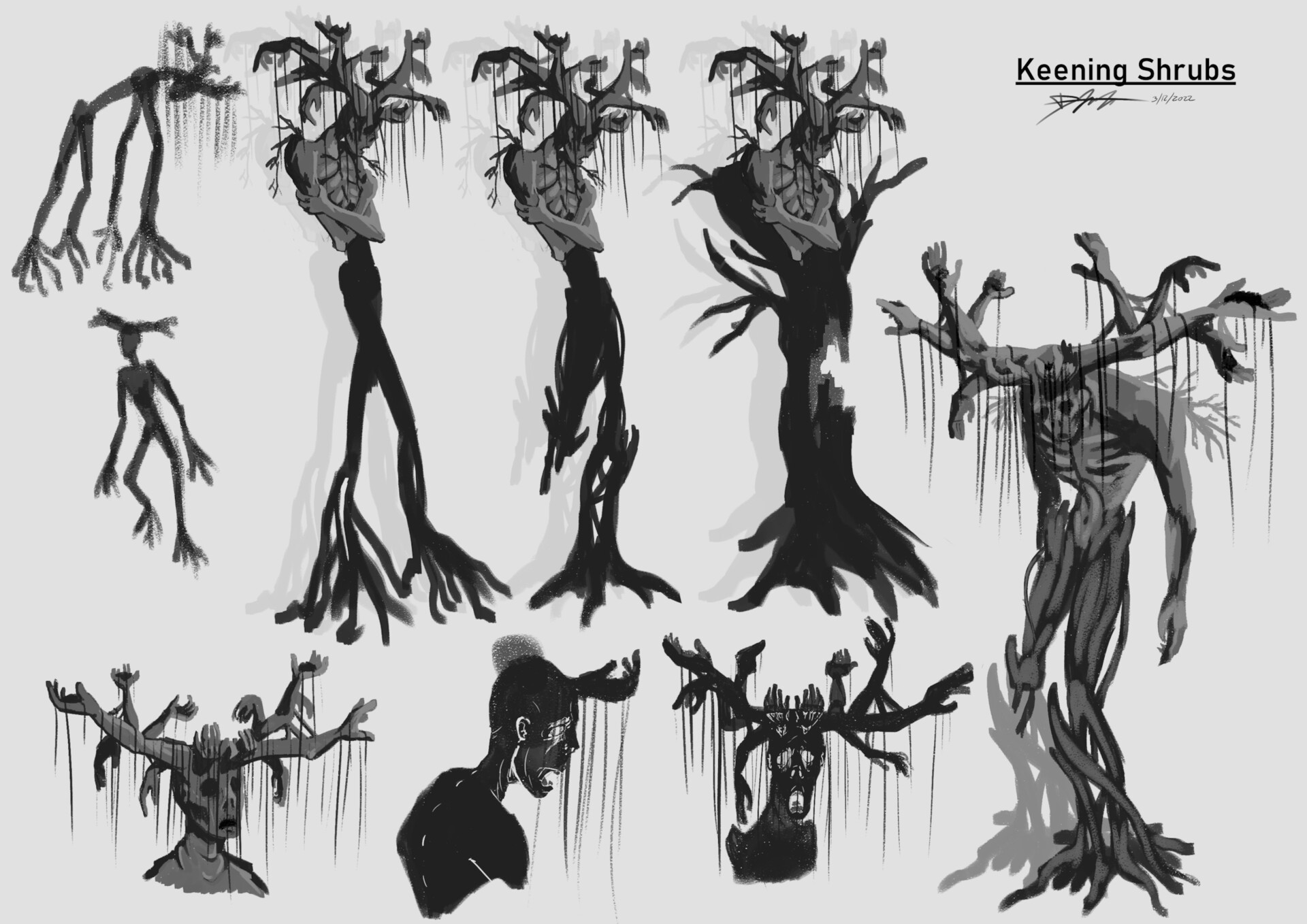 ArtStation - Keening Shrubs