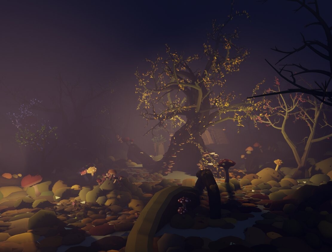 ArtStation - UPenn escaping slavery VR experience, marsh at night