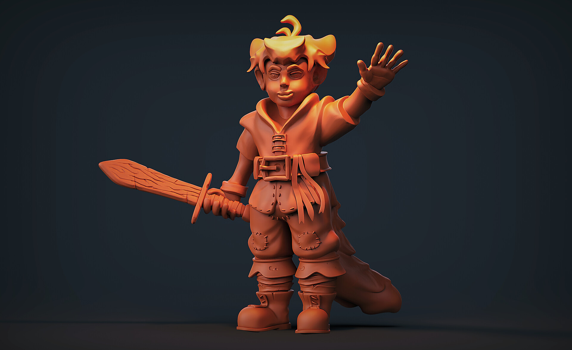 ArtStation - Cursed boy (sculpt)