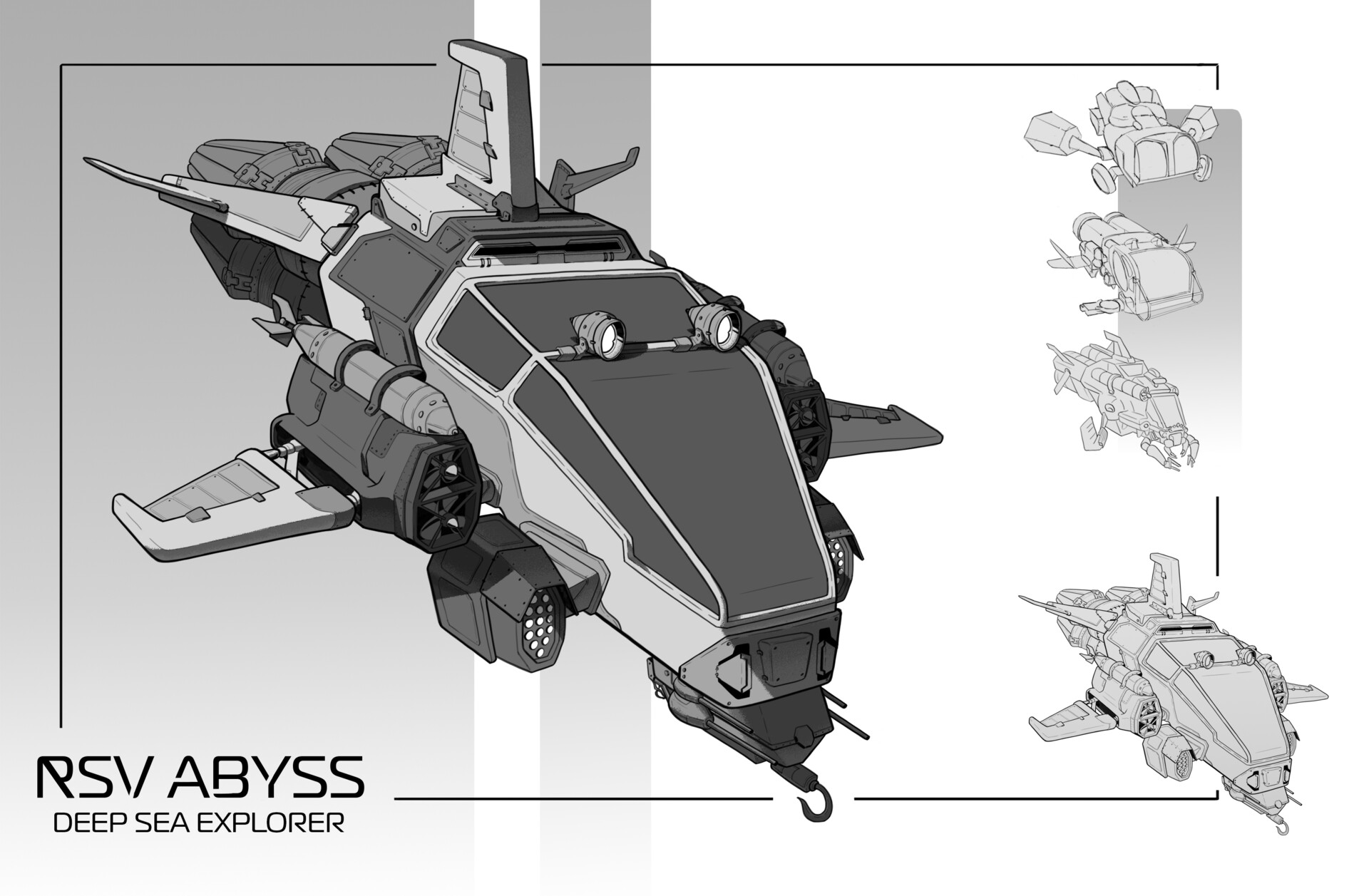 Angela Poggi - RSV Abyss - Spaceship Concept Art