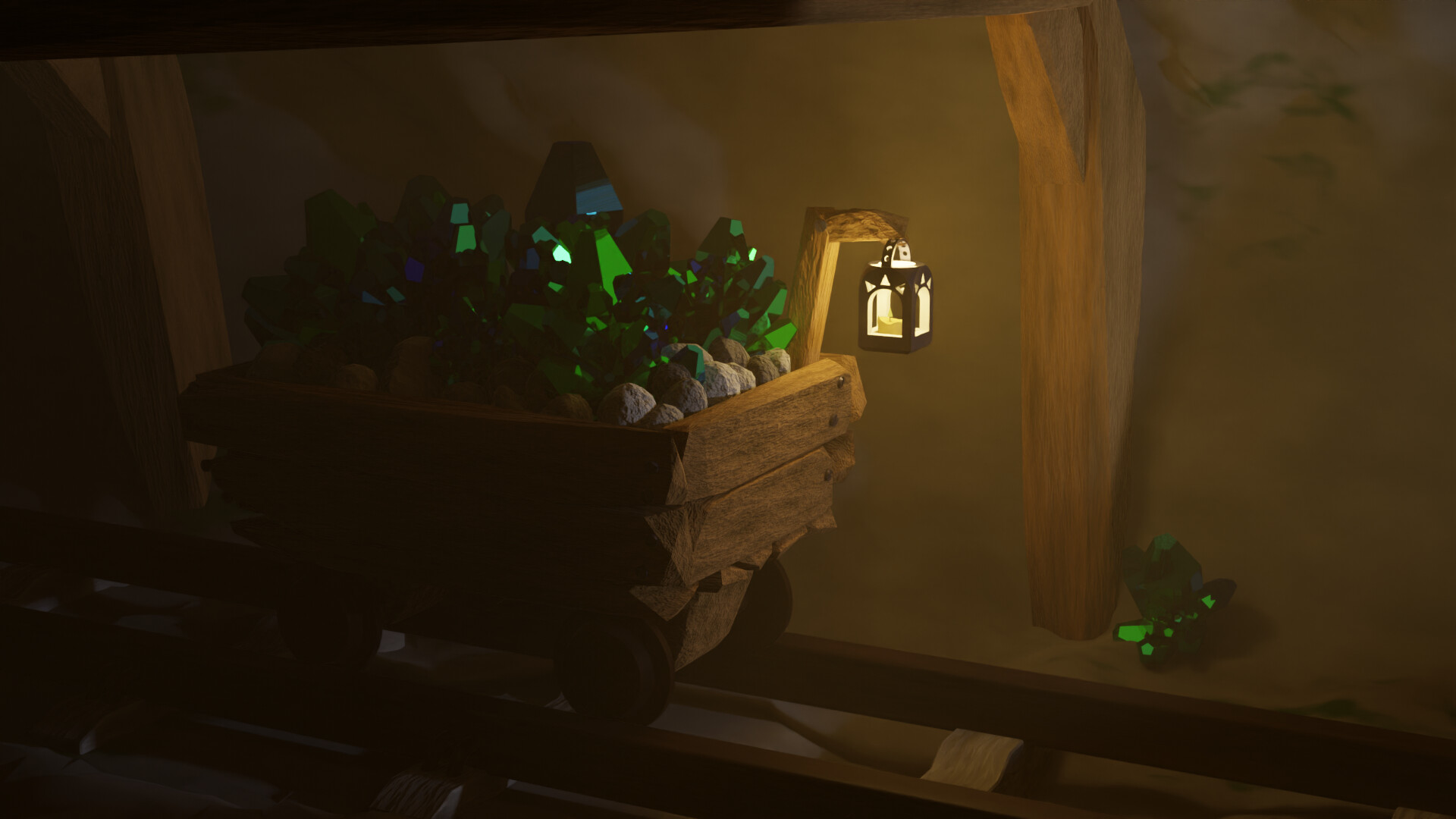 ArtStation - Stylized Crystal Mine