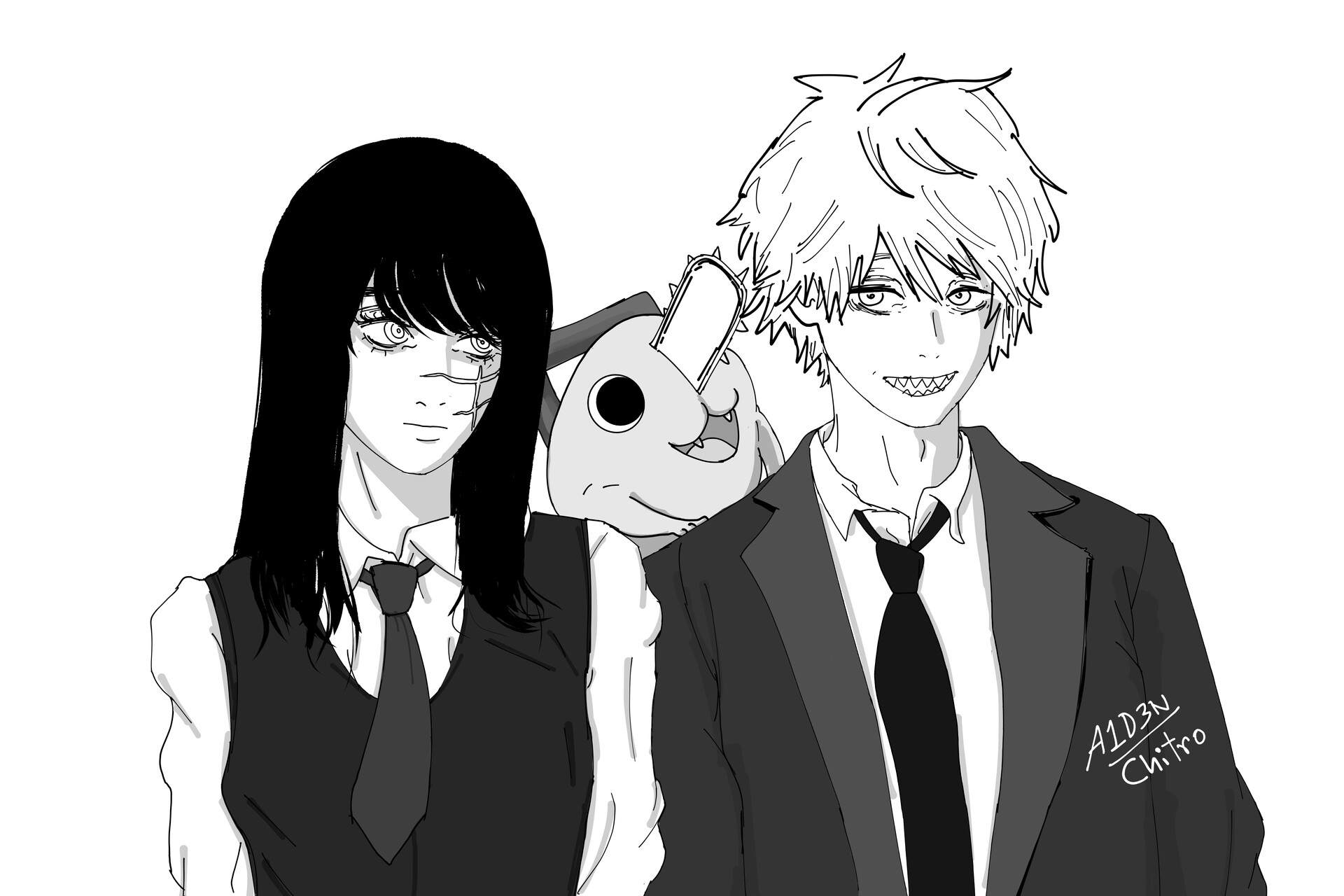 ArtStation - Denji on a date with Asa (War Devil)