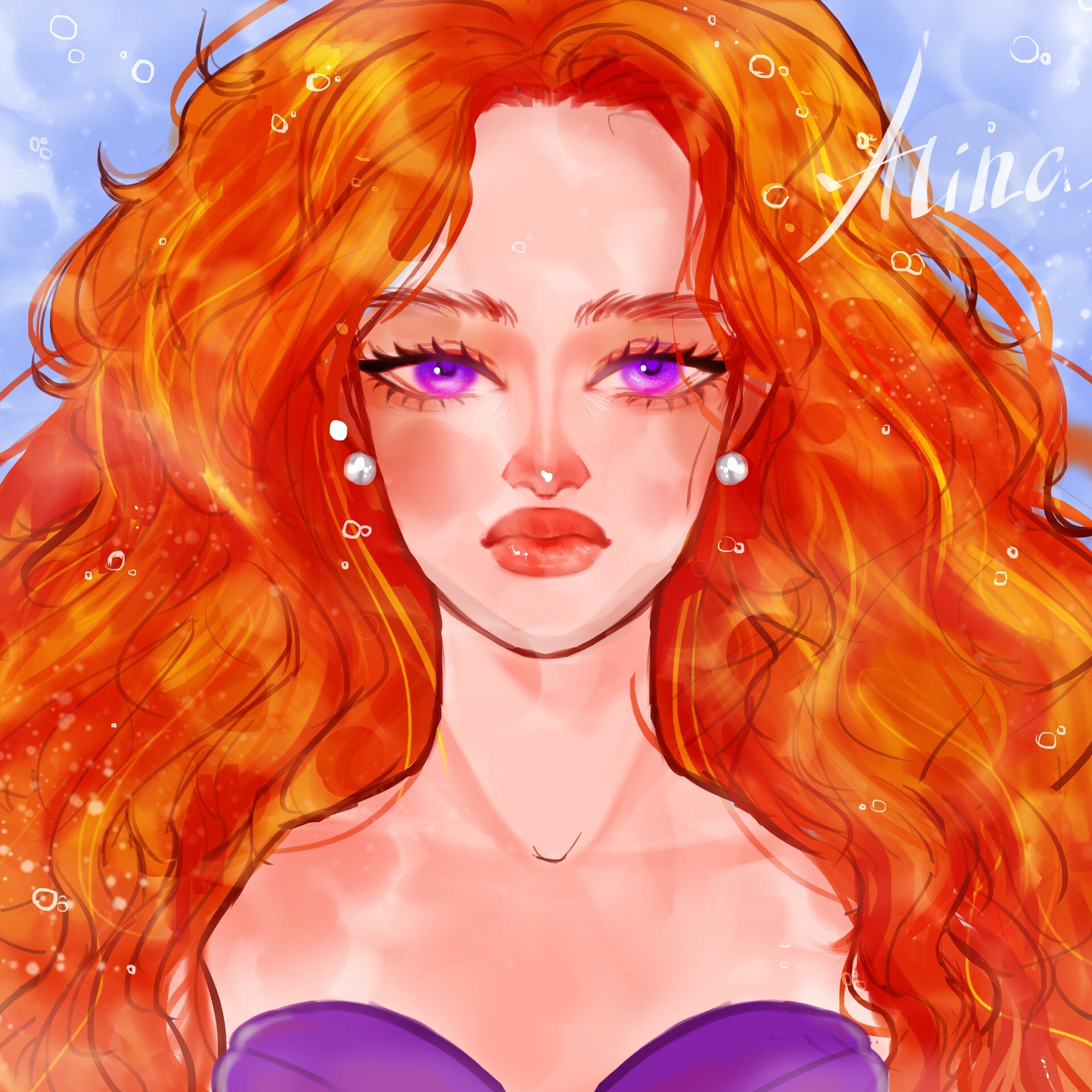 ArtStation - Portrait Ariel in my Style