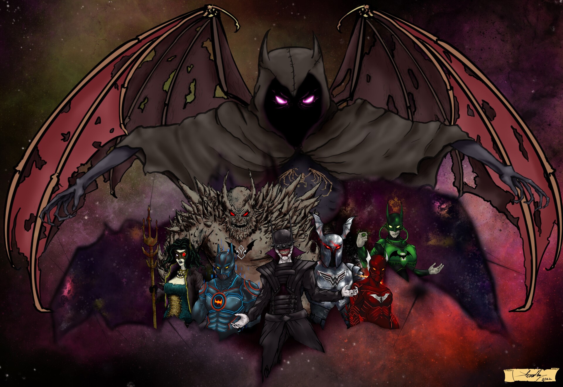 ArtStation - 7 Evil Batmen from the Dark Multiverse + Barbatos