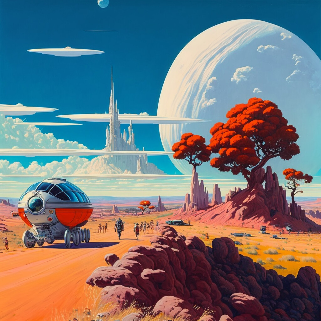 ArtStation - Retrofuturistic landscape art 9