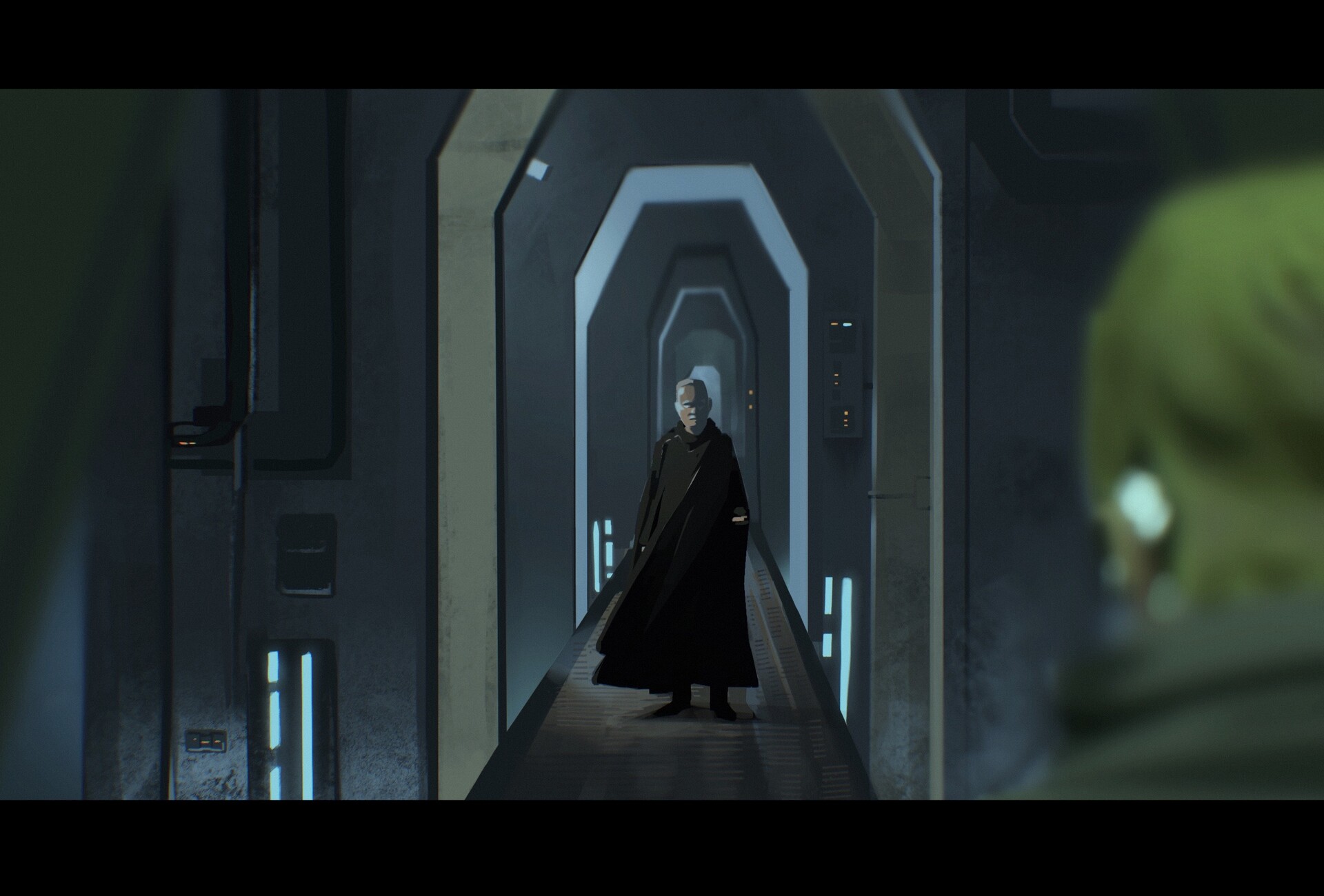 ArtStation - Quick painting practice of a scene from Andor