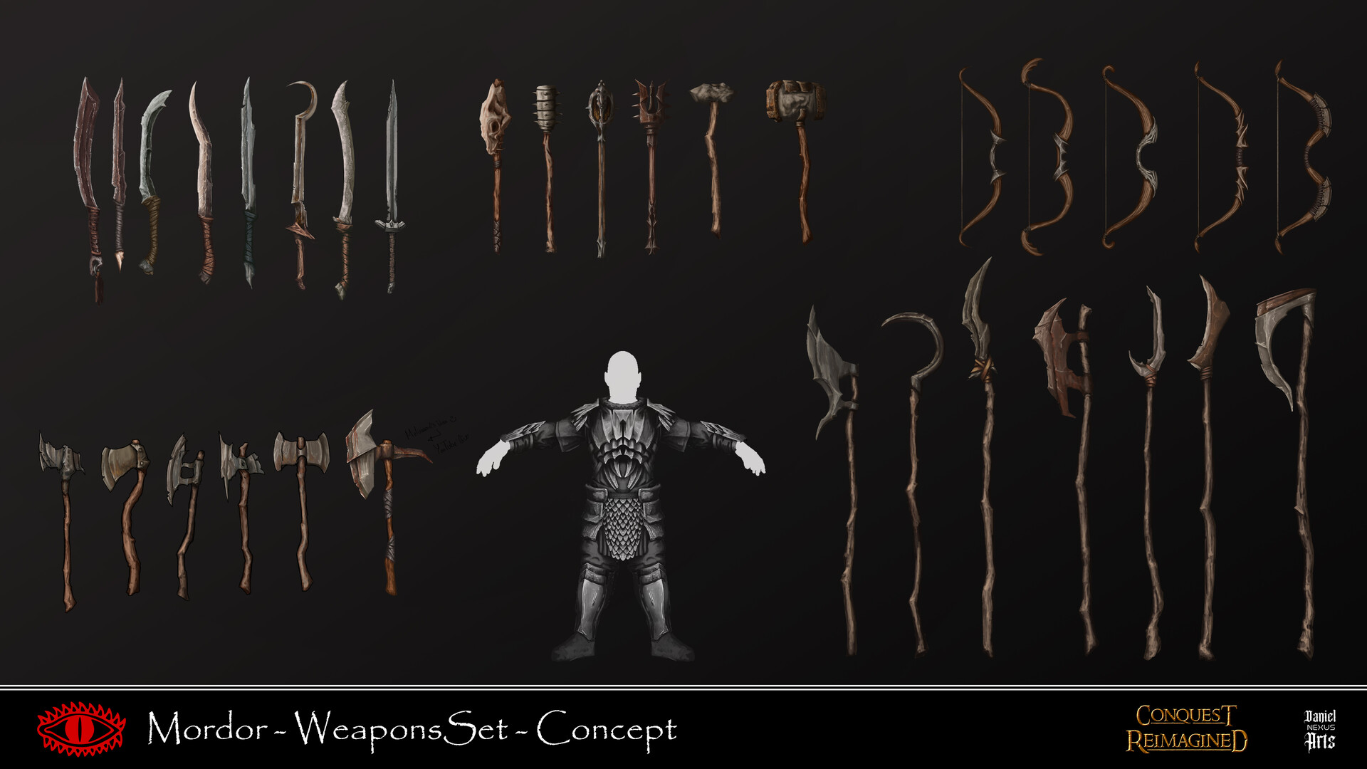 Daniel Perez - Mordor Weapon Set - Lotr Conquest Reimagined