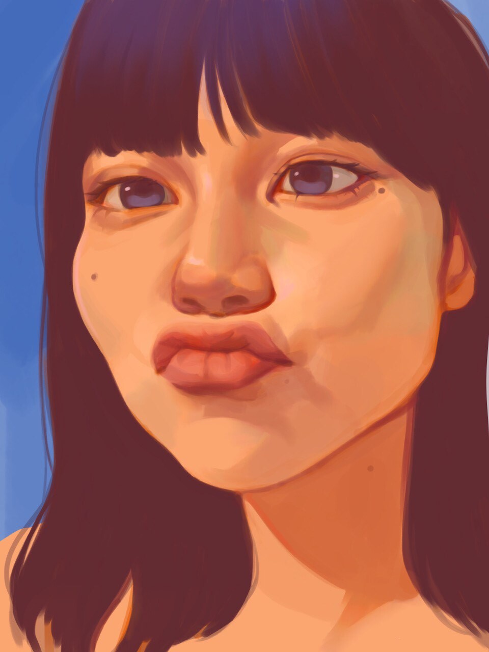 ArtStation - Nanno fan digital portrait - girl from nowhere