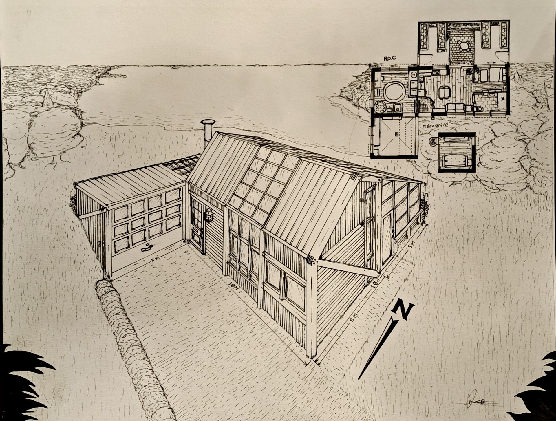ArtStation - Barn house, 75 square meters