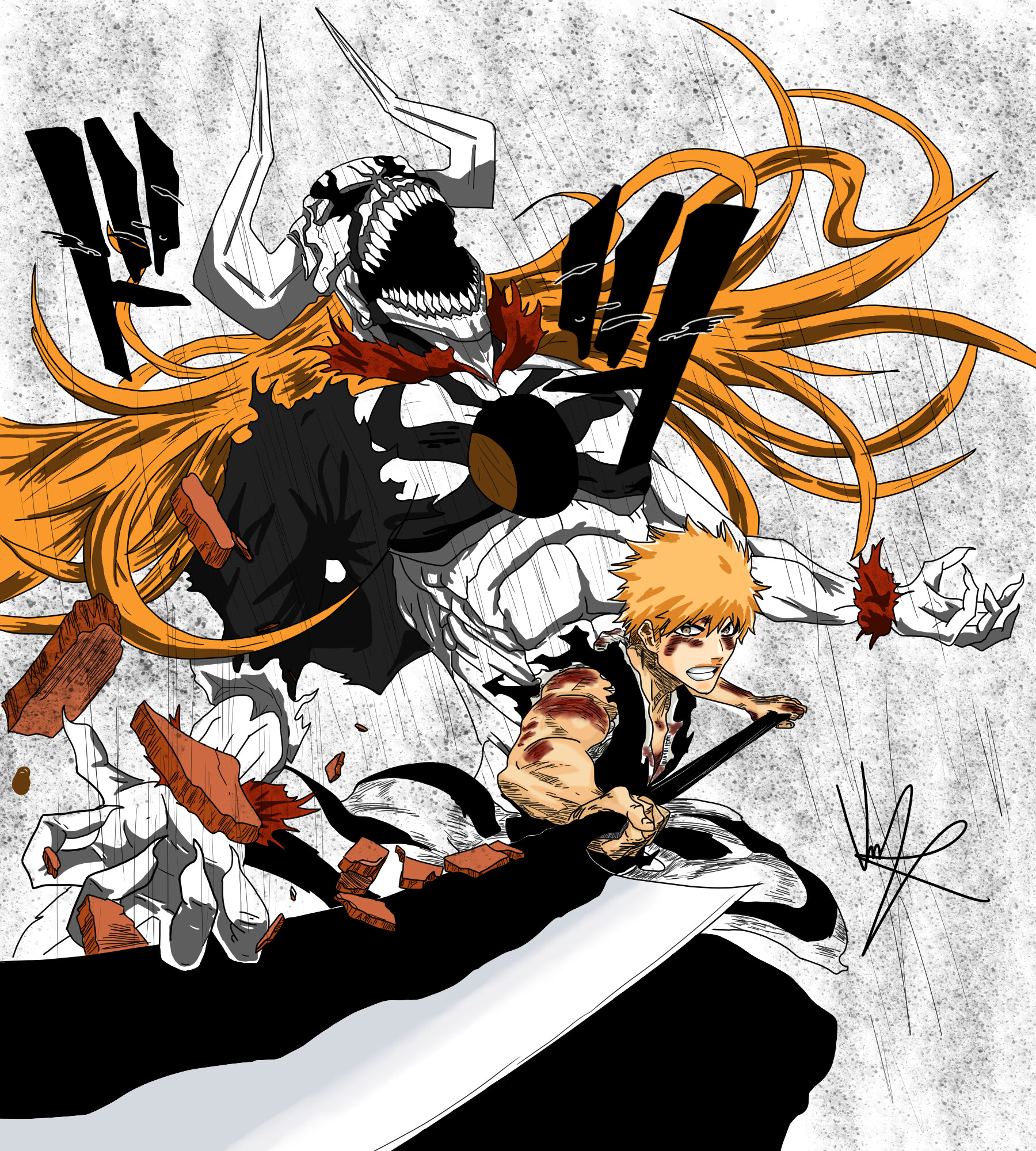 ArtStation - Fan art of ichigo from the anime Bleach