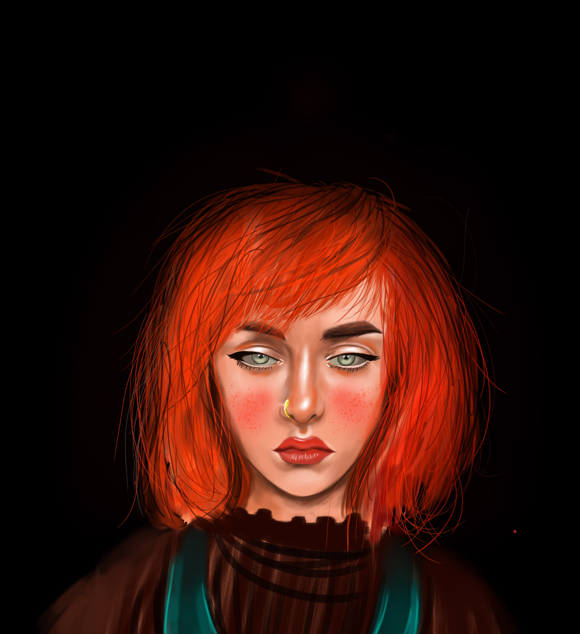 ArtStation - strange look on black background