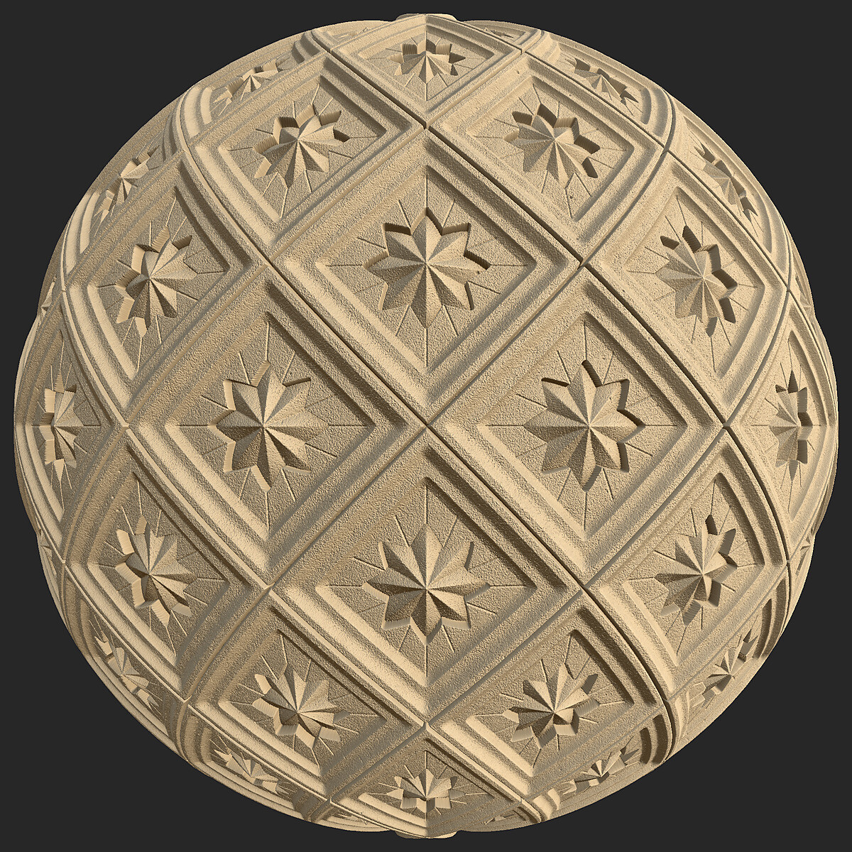 TextureCan - Sandy Concrete Wall with Star Shaped Ornament