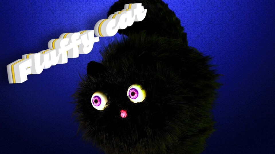 ArtStation - Fluffy cat