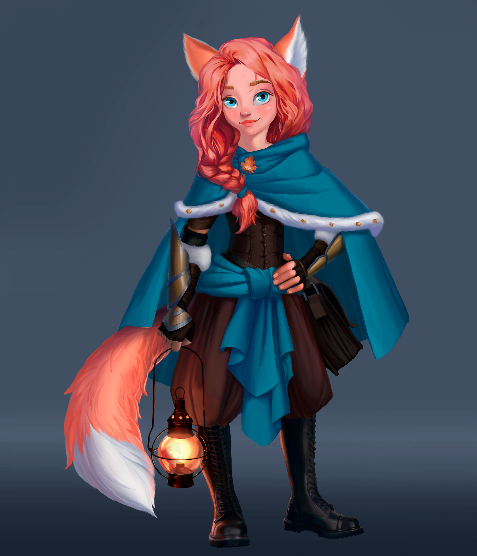 ArtStation - Traveller Girl Fox