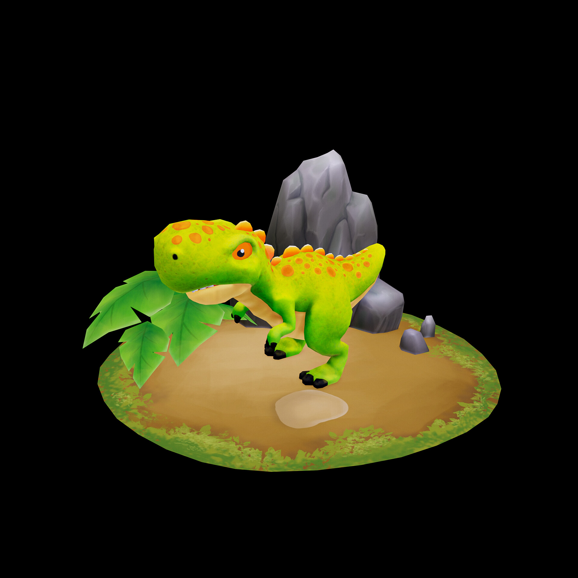 ArtStation - HandPainted Stylized Dinosaur