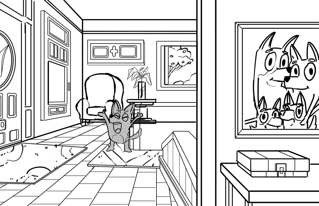 ArtStation - bluey background studies