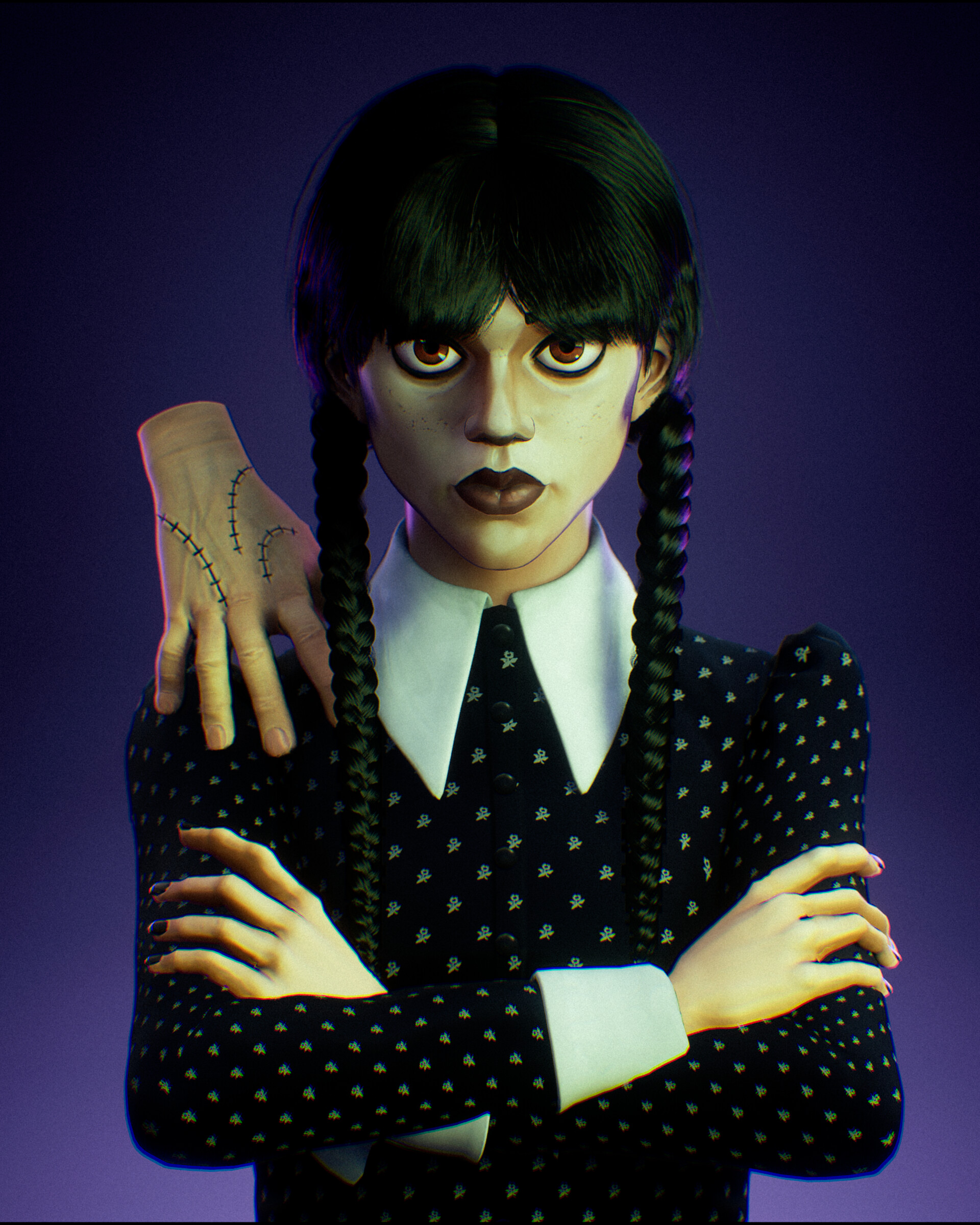 Artstation Wednesday Addams