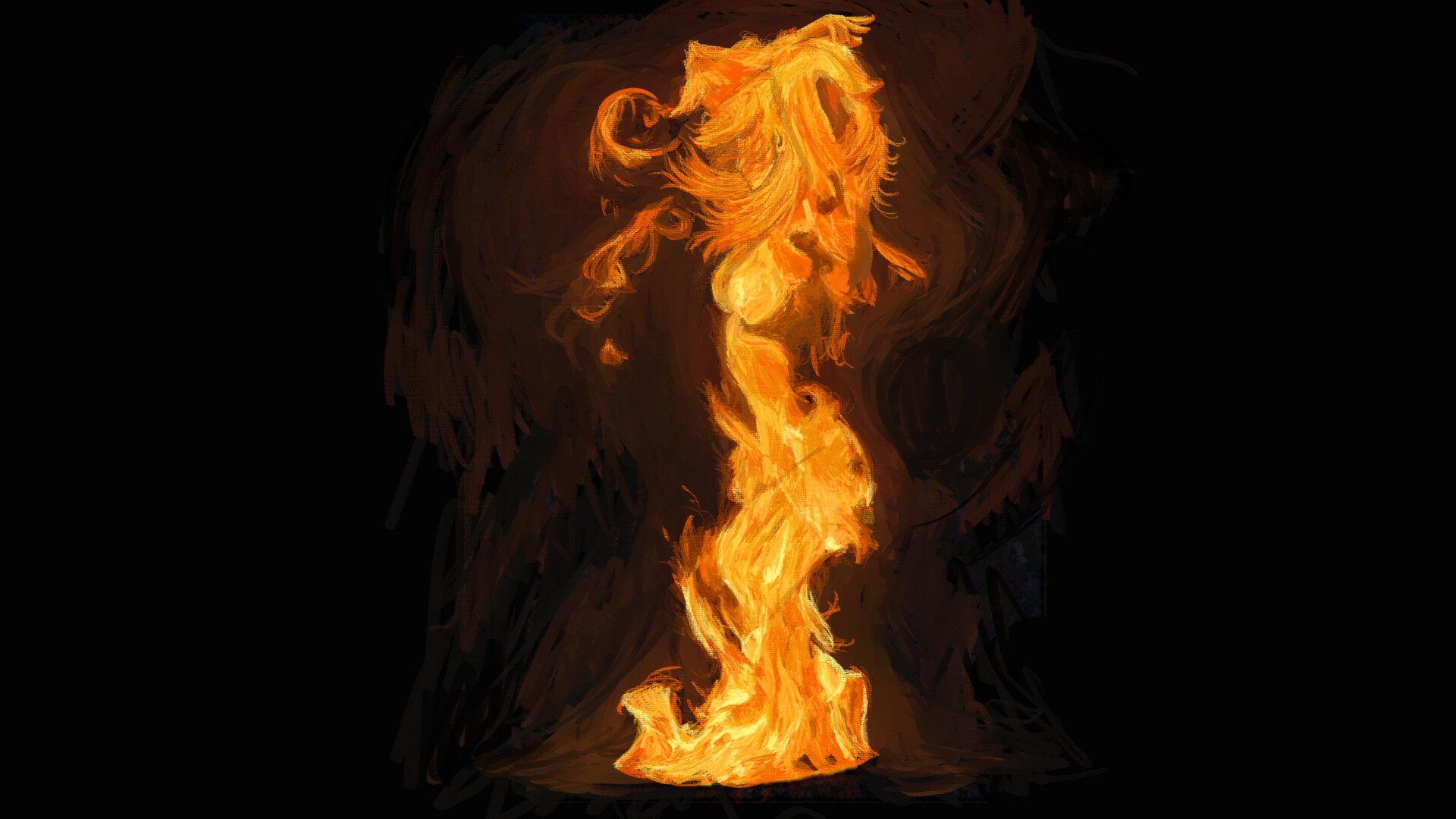 ArtStation - Flame woman