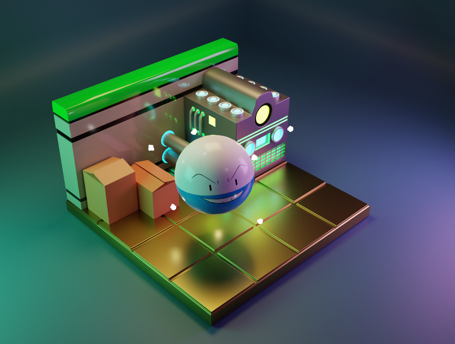 Pokemon — Electrode 3D Model by Guilherme Tonini — ProUser.Me