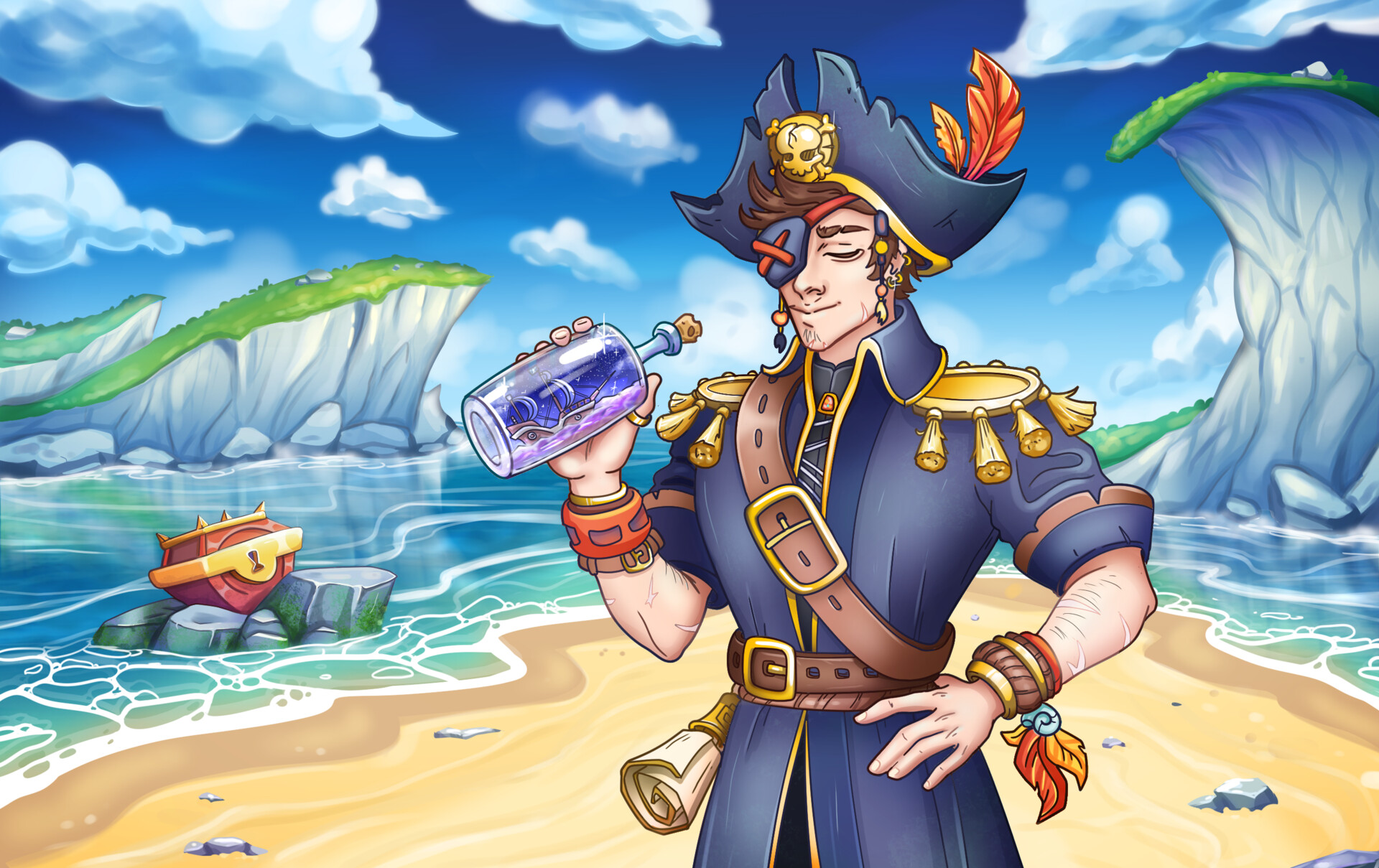 ArtStation - Ship in a bottle