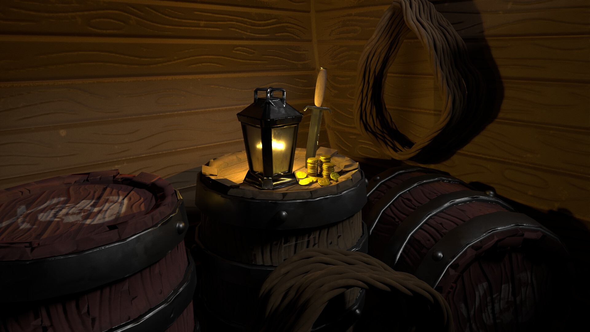 ArtStation - A ship's hold