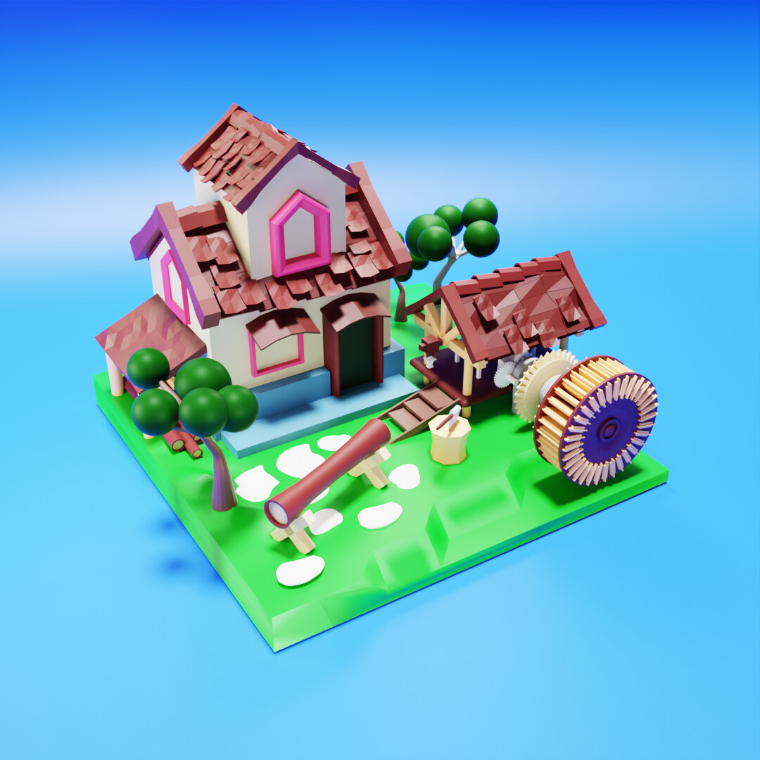 ArtStation - Lumber Yard in Blender 2.91