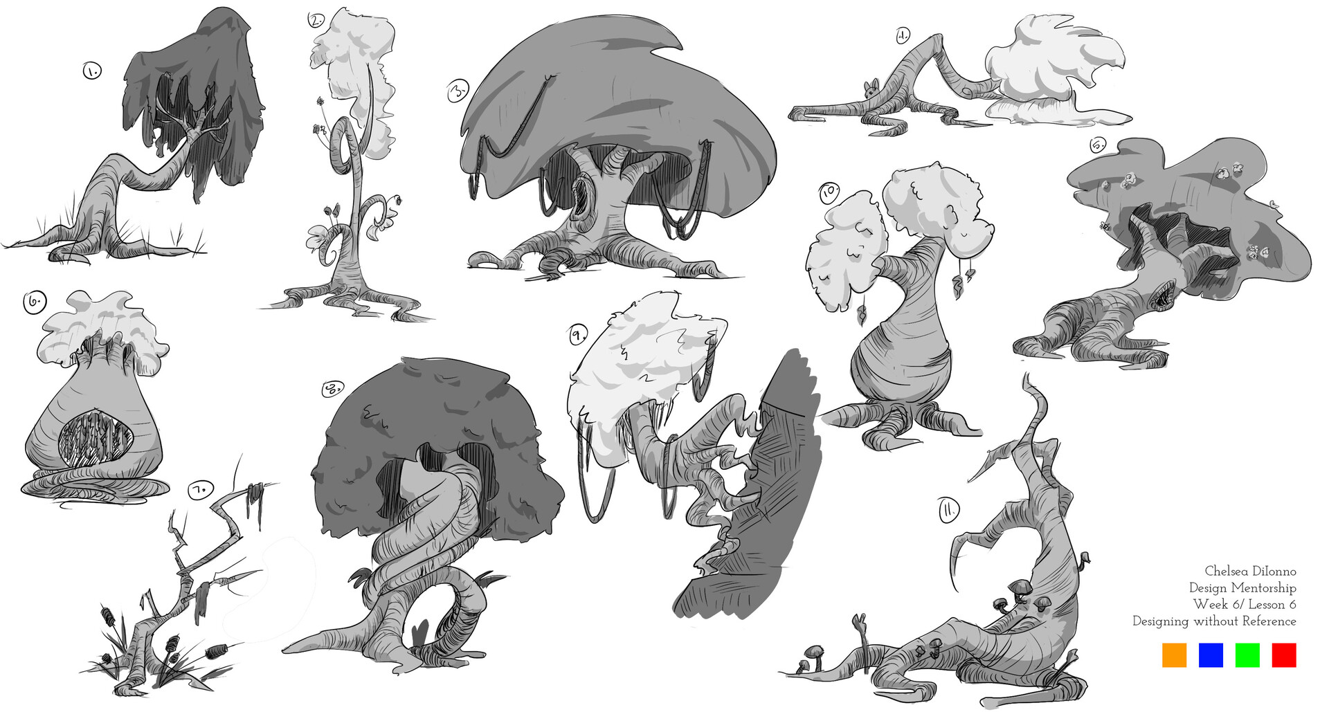 ArtStation - Tree Design Explorations