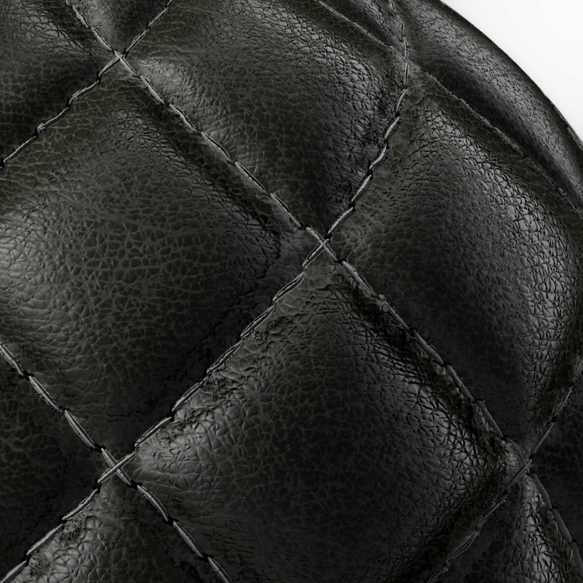 Dangsho - Leather Materials 17- Stitched leather Pbr 4k Seamless