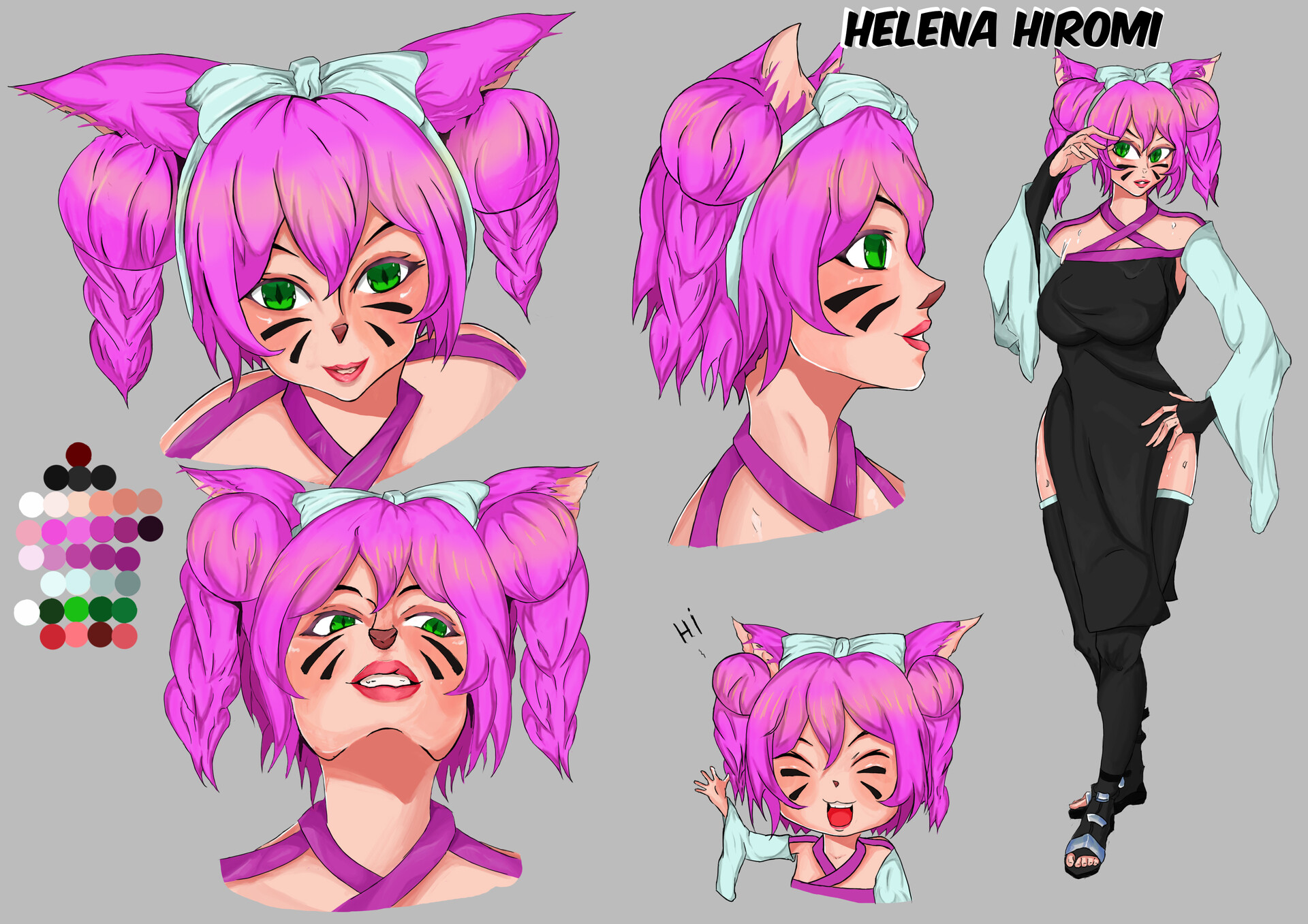 ArtStation - Helena Hiromi- Model Sheet