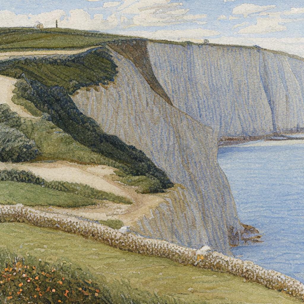 ArtStation - [AI] White cliffs of Dover, by Helen Allingham