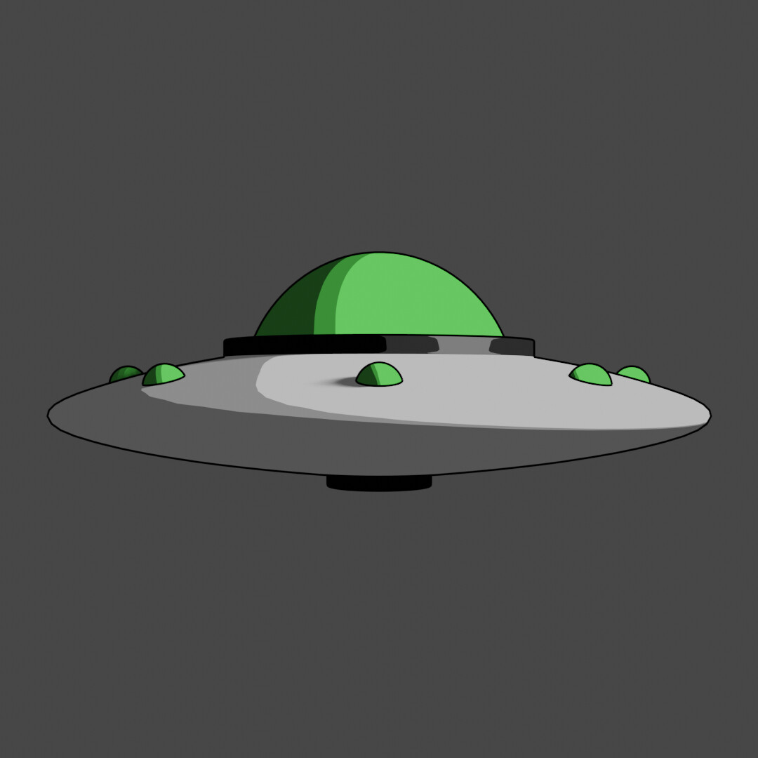 ArtStation - Alien Spaceship (Modeling and Toon Shading)