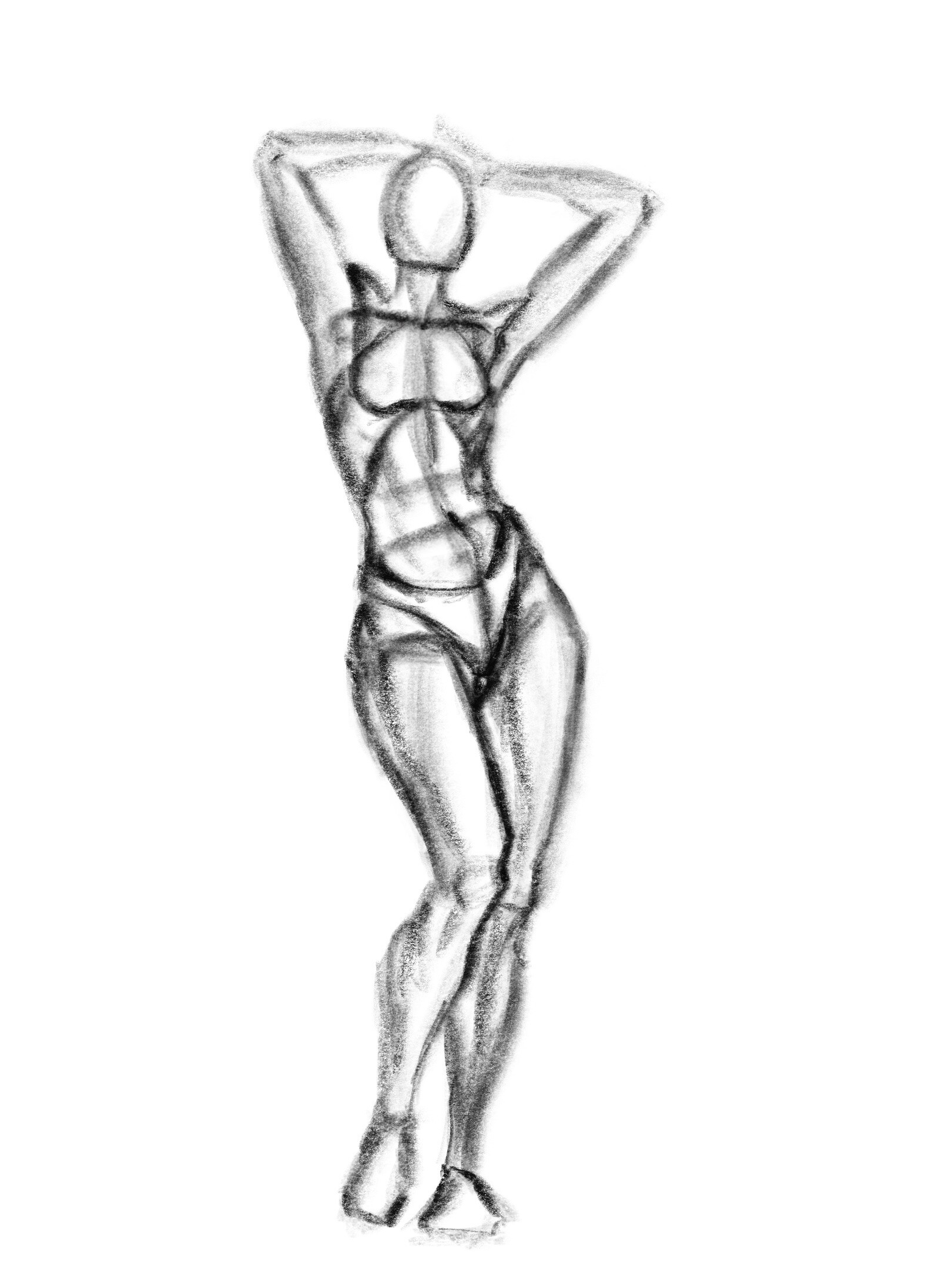how to draw a female body step by step easy