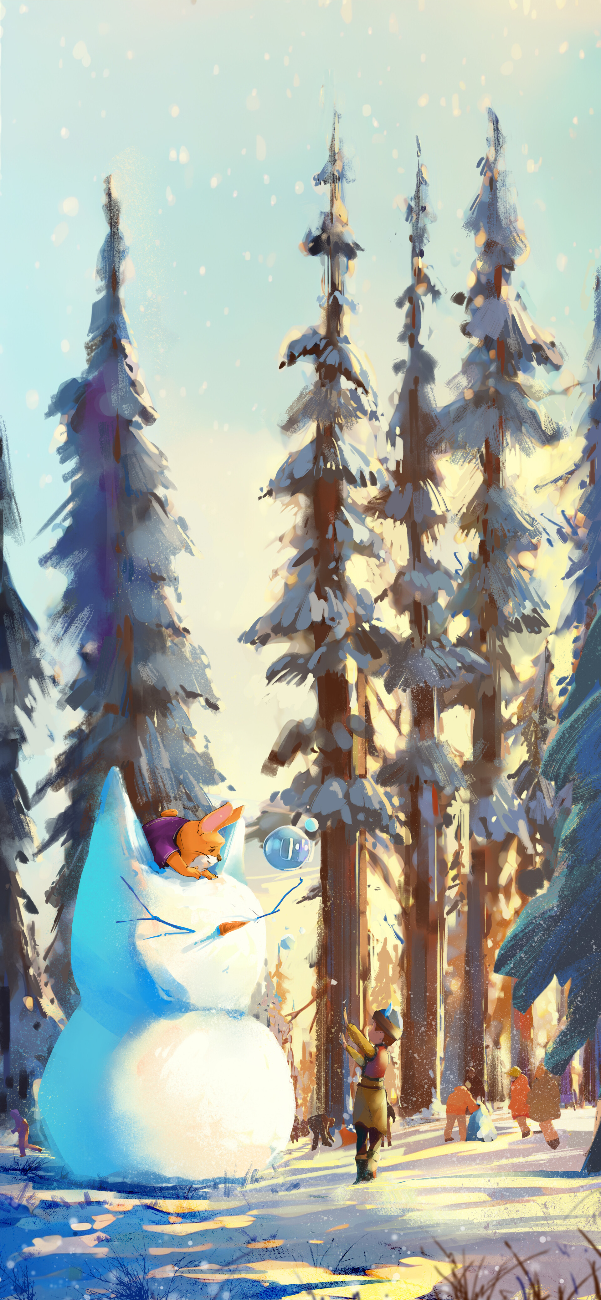 ArtStation - Big Snow (Snowman) - Chinese Solar Terms