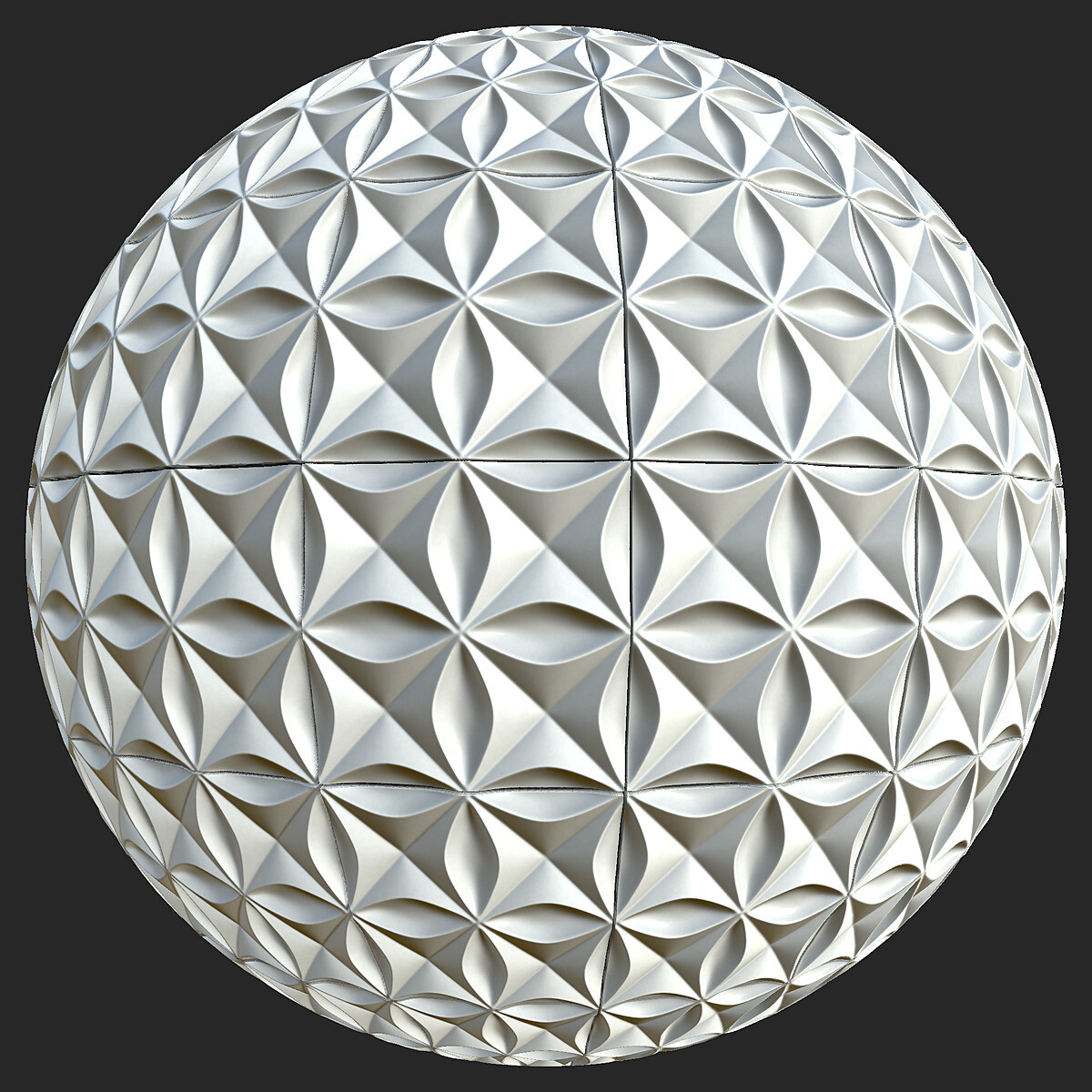 TextureCan - Decorative Ceramic Tiles with 3D Flower Pattern (FREE PBR ...