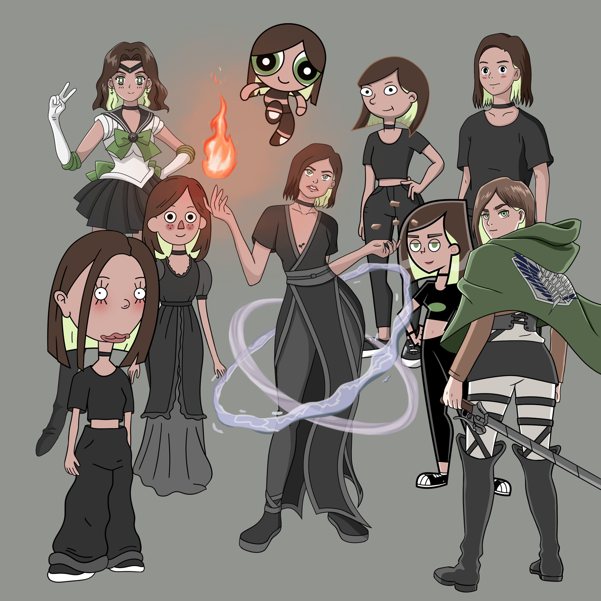 ArtStation - Drawing myself in different universes