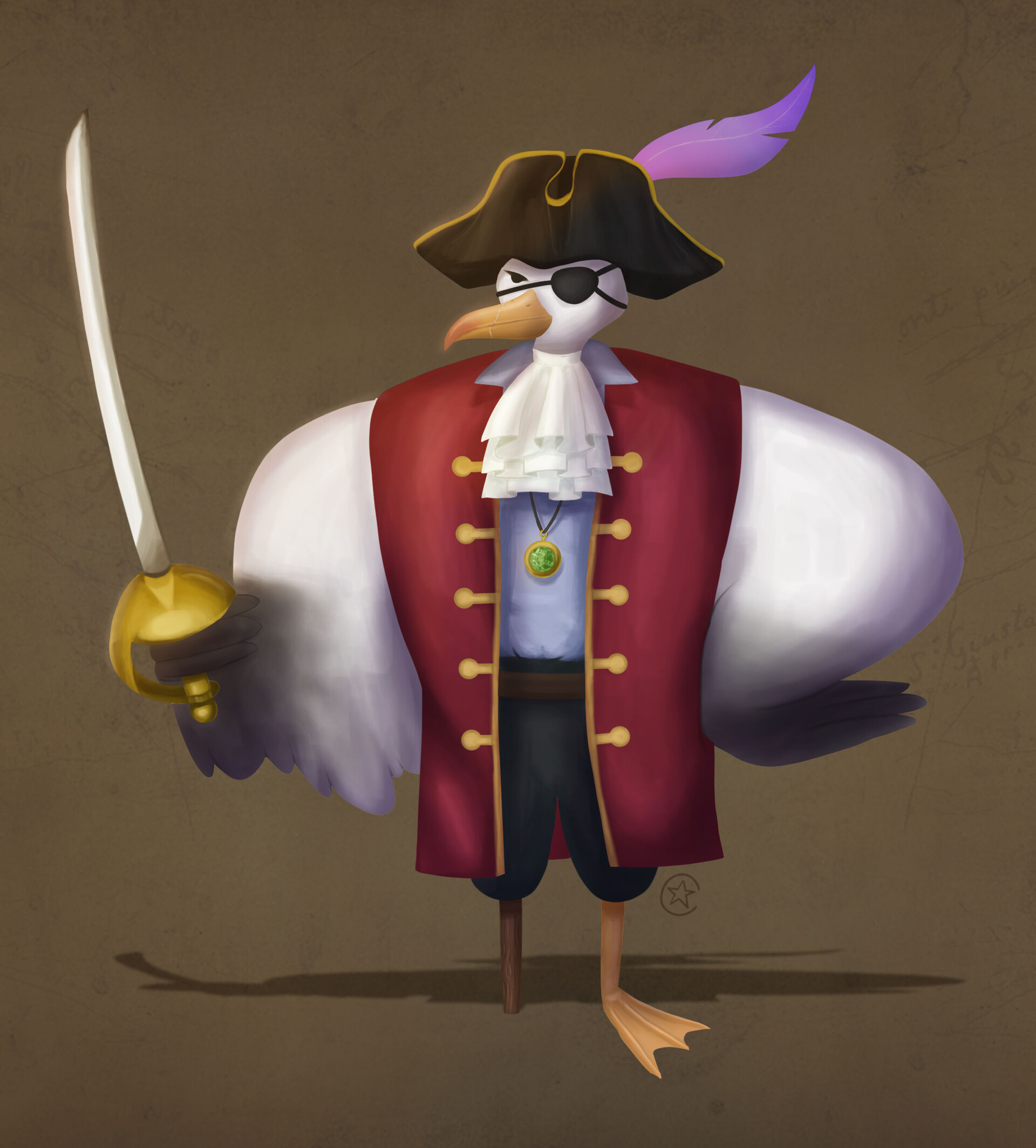 ArtStation - Seagull Captain - Character Design