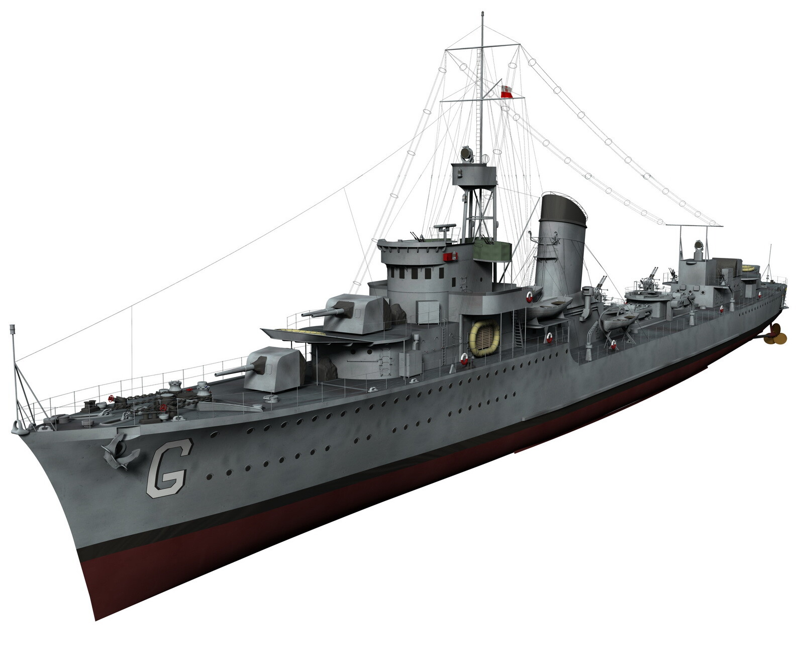 ArtStation - Polish destroyer ORP Grom