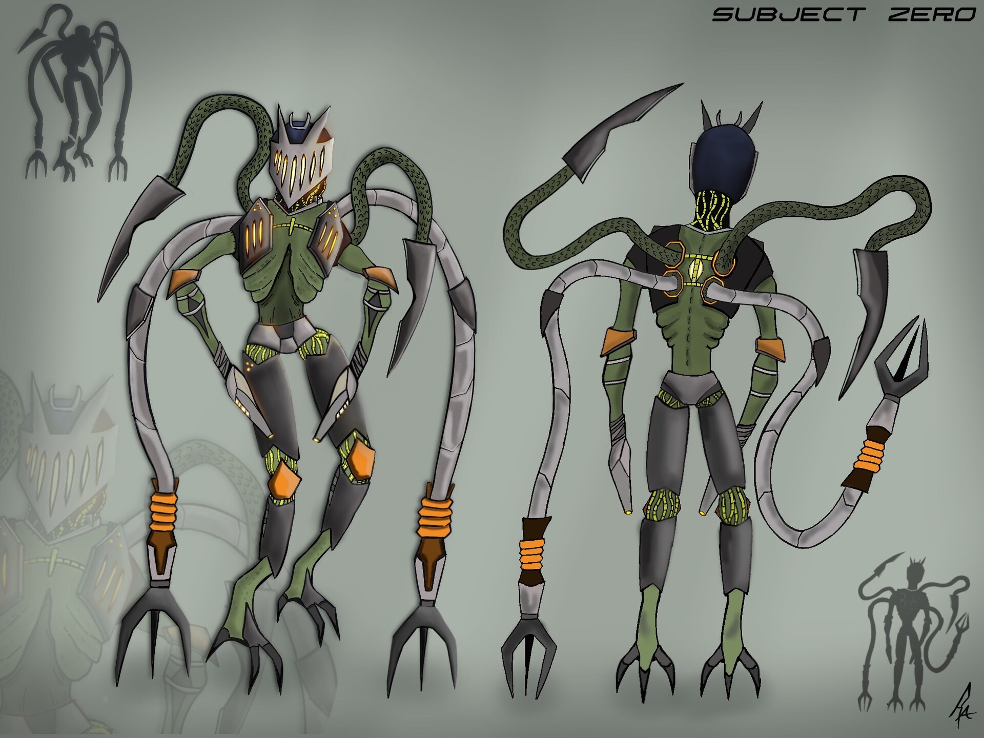 ArtStation - Subject zero boss character concepts