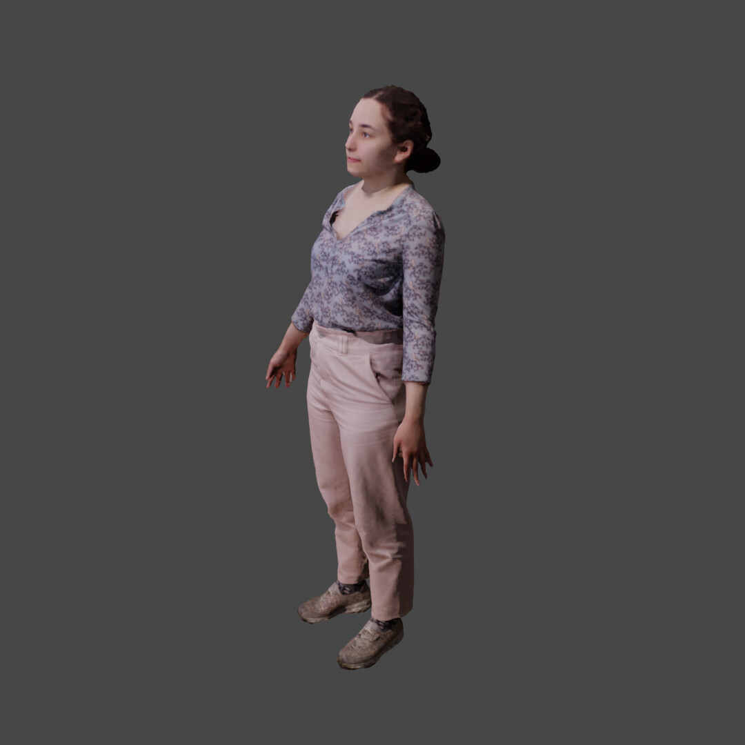 ArtStation - Self portrait - retopology of a high poly model