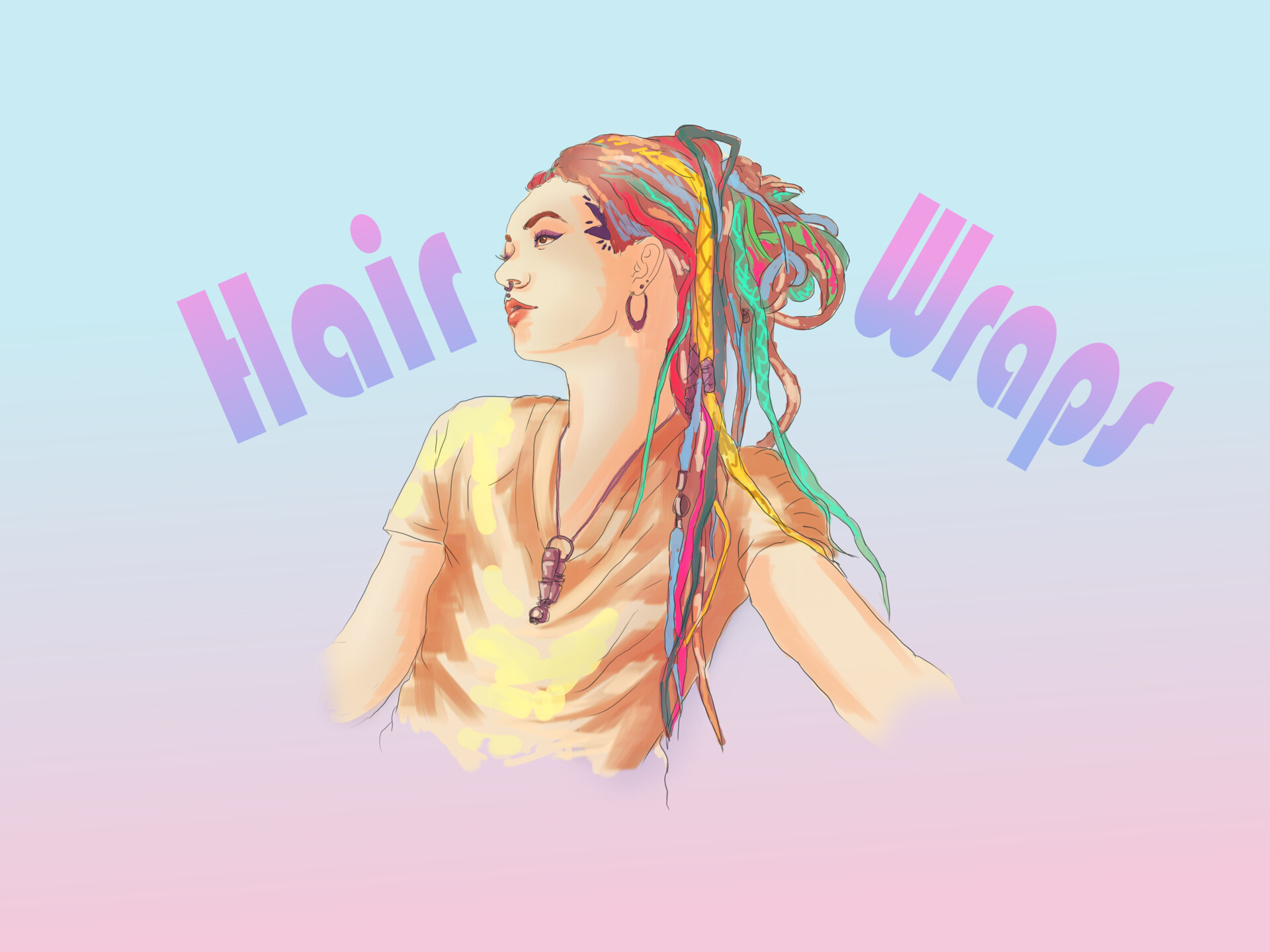 ArtStation - Sign for hair wraps